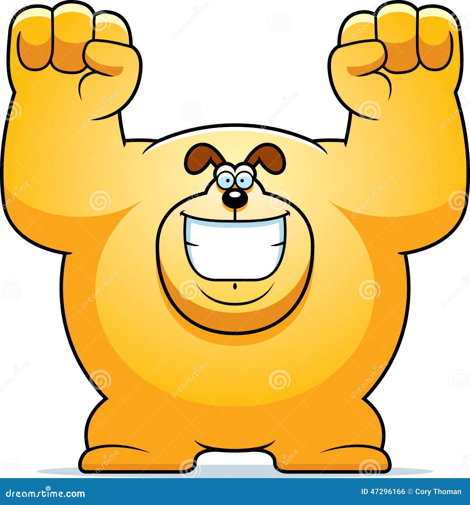 Cartoon Dog Celebrating stock vector. Illustration of smiling - 47296166