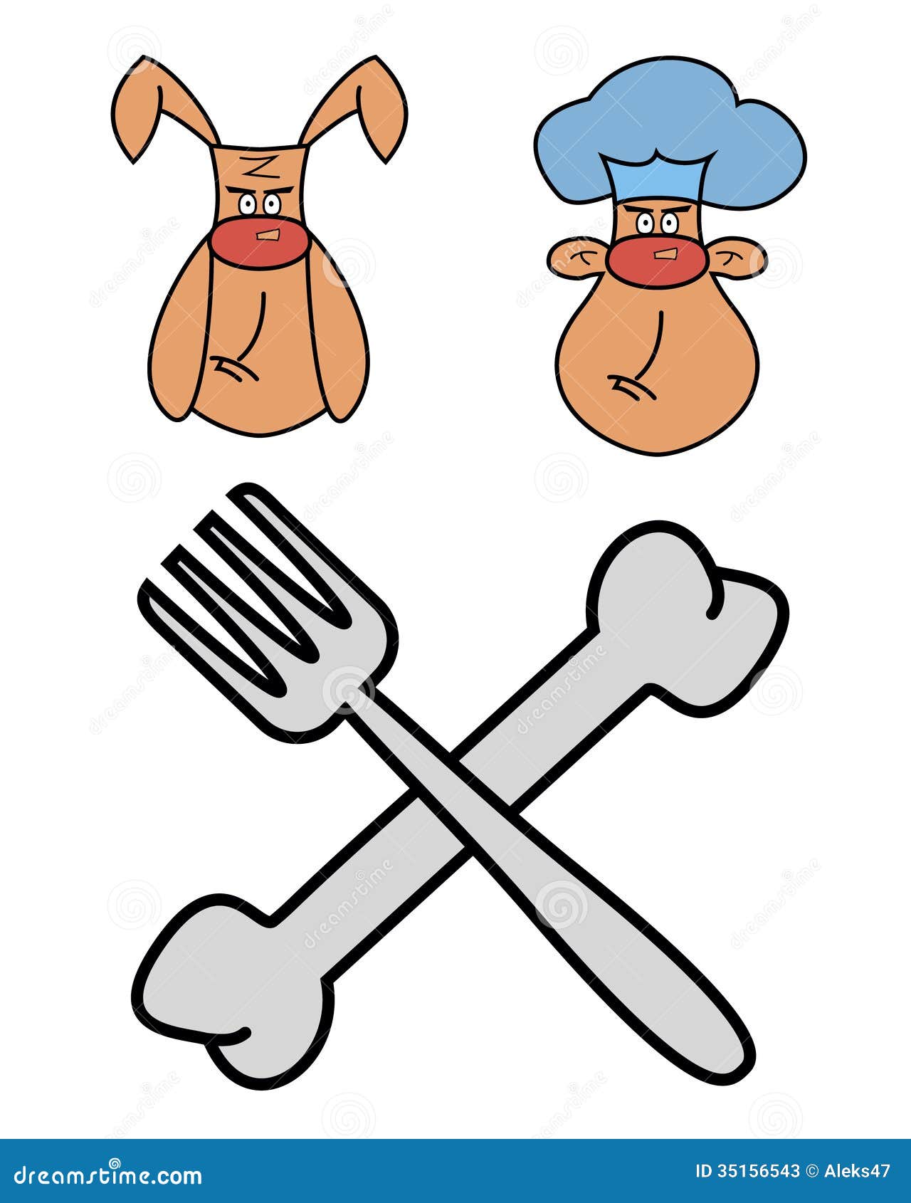Cartoon dog chef stock illustration. Illustration of certify - 35156543