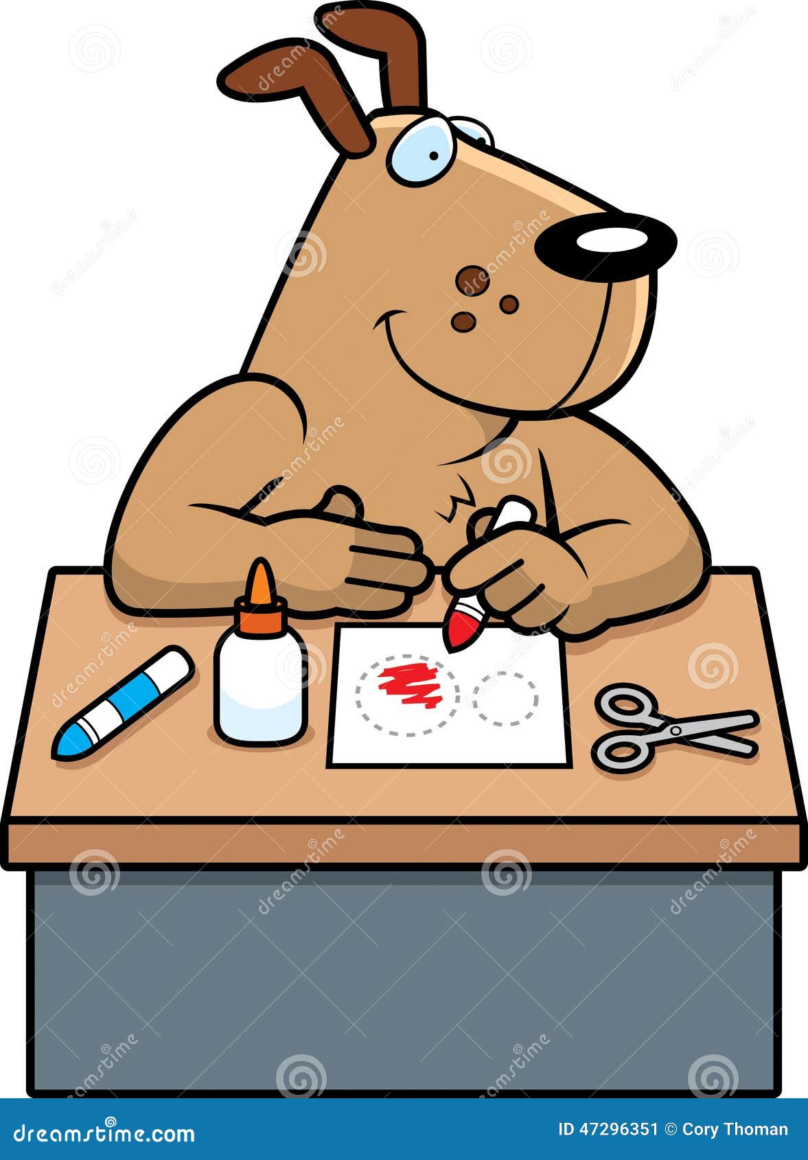 Cartoon Dog Crafts stock vector. Illustration of markers - 47296351
