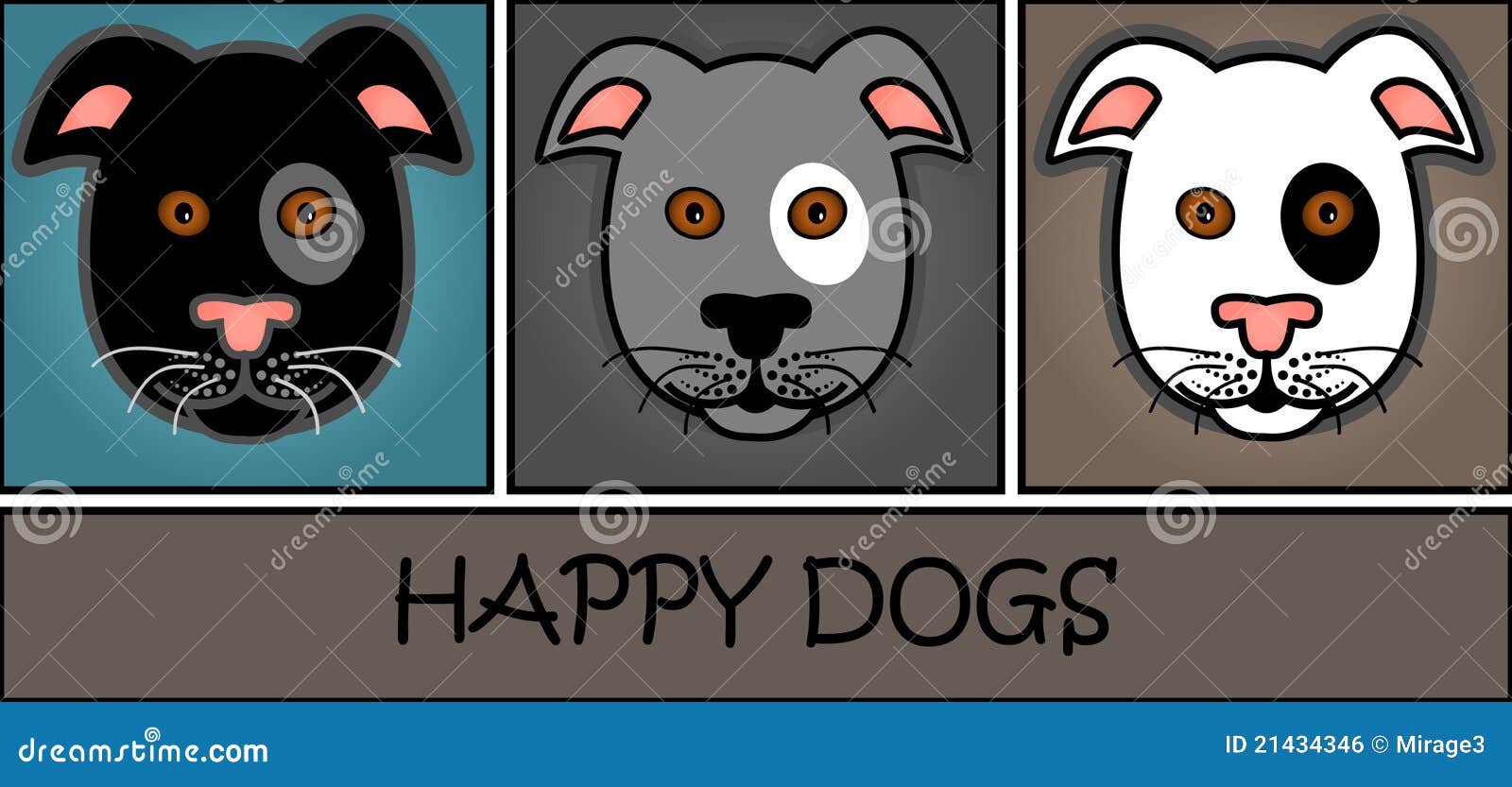 Cartoon dog header stock vector. Illustration of copy - 21434346