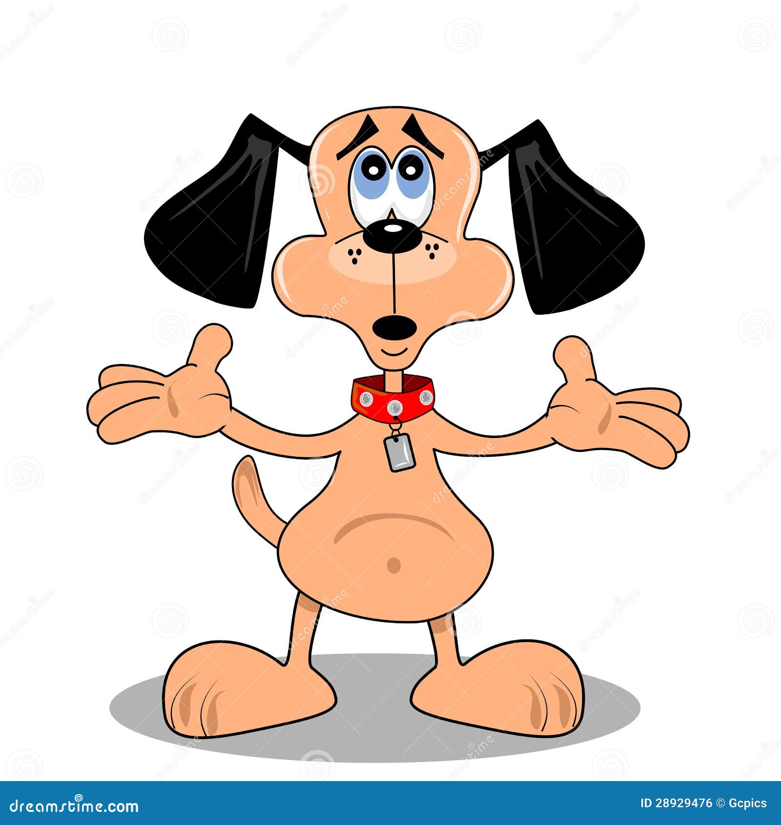 A cartoon dog looking up stock vector. Illustration of regret - 28929476