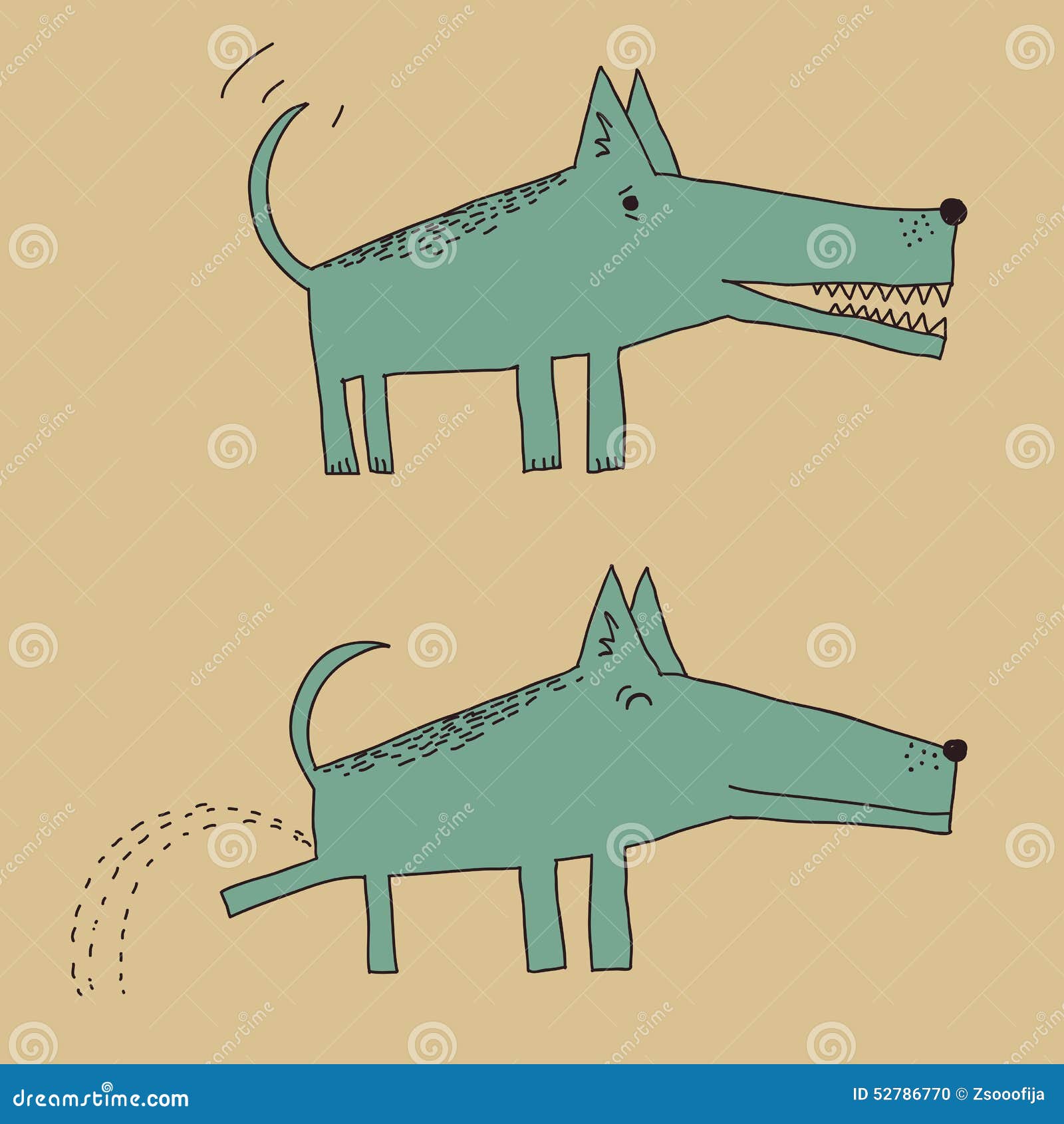 Cartoon dog peeing stock vector. Illustration of quirky - 52786770