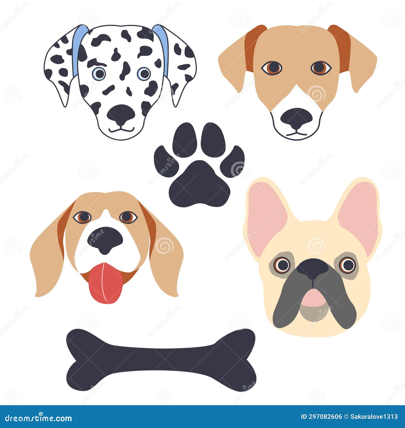 Cartoon Dog or Puppy Characters Design Stock Illustration ...
