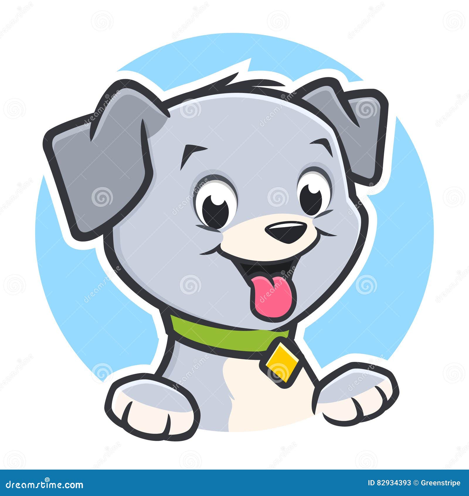 Cartoon Dog Puppy stock vector. Illustration of happy - 82934393