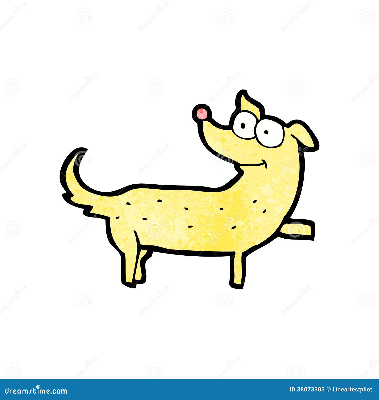 Cartoon dog stock vector. Illustration of artwork, retro - 38073303