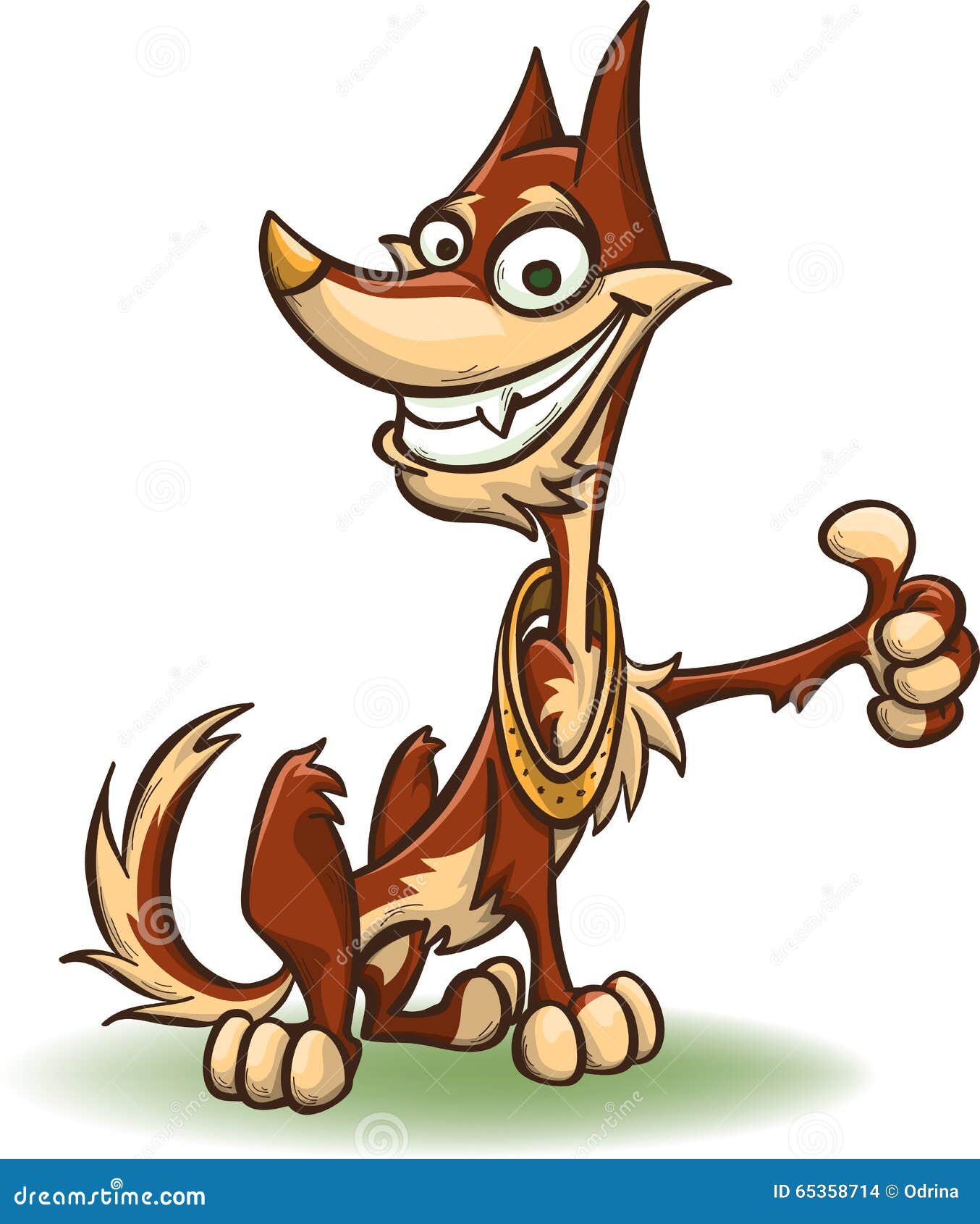 Cartoon Dog Showing Thumb Up Stock Vector - Illustration of hound ...