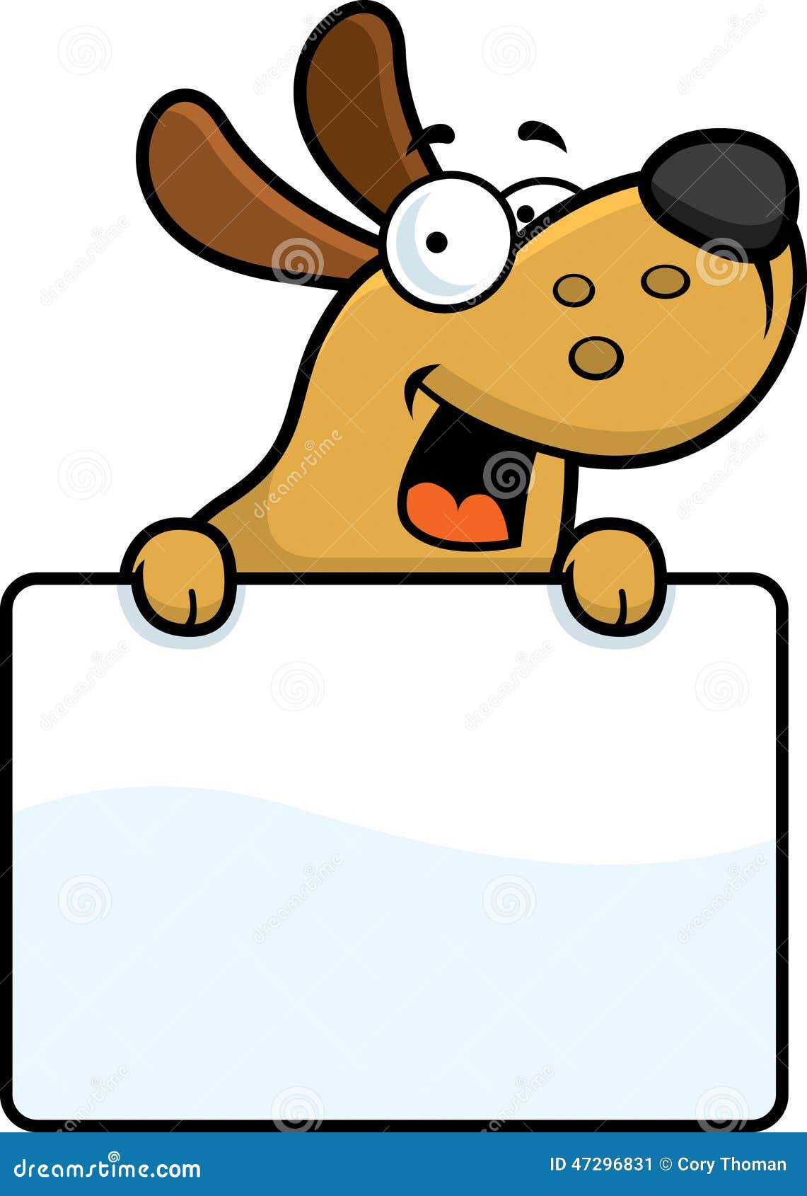 Cartoon Dog Sign stock vector. Illustration of animal - 47296831