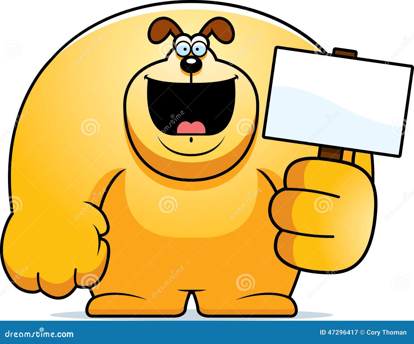 Cartoon Dog Sign stock vector. Illustration of graphic - 47296417
