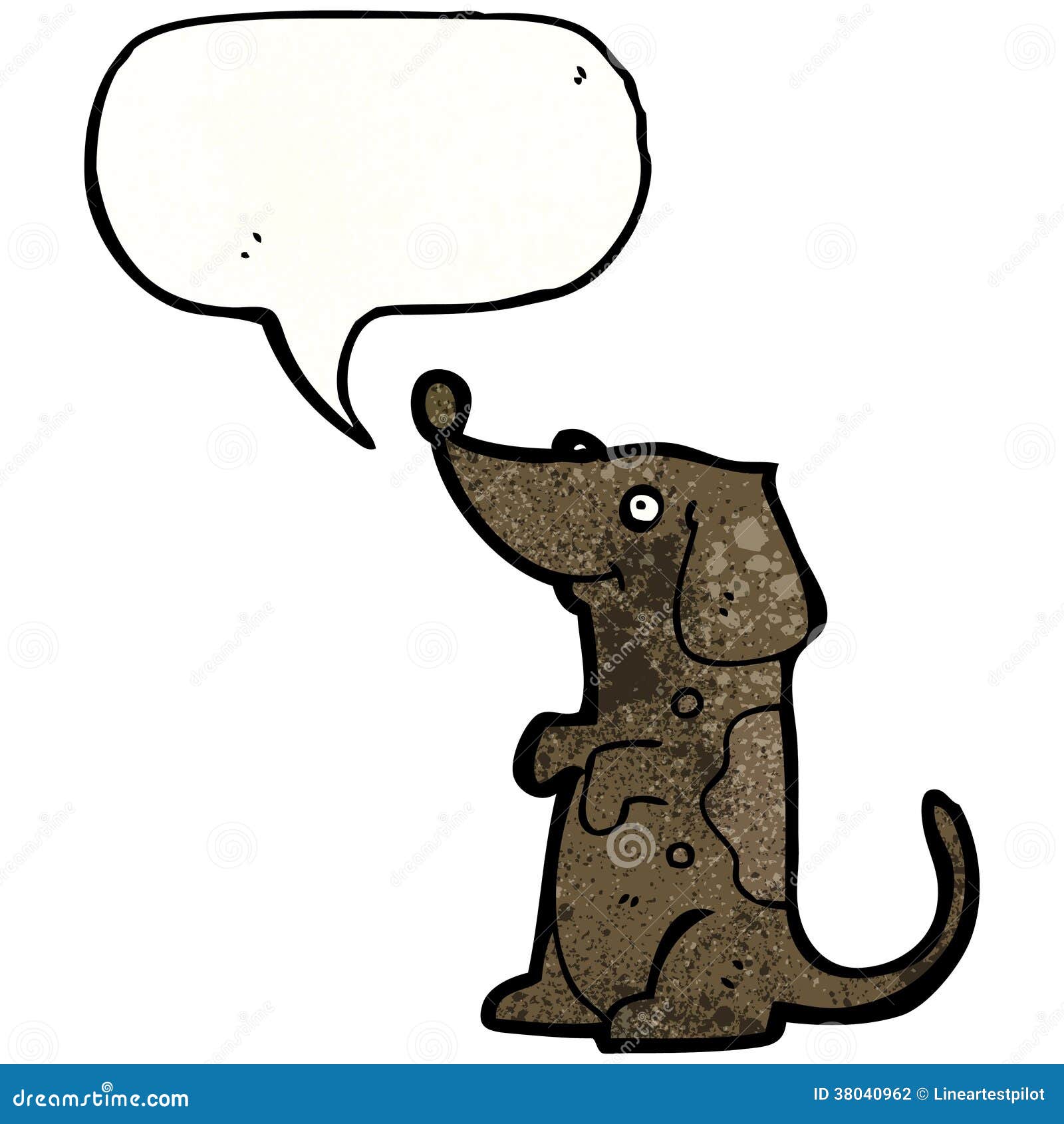Cartoon Dog with Speech Bubble Stock Vector - Illustration of doodle ...