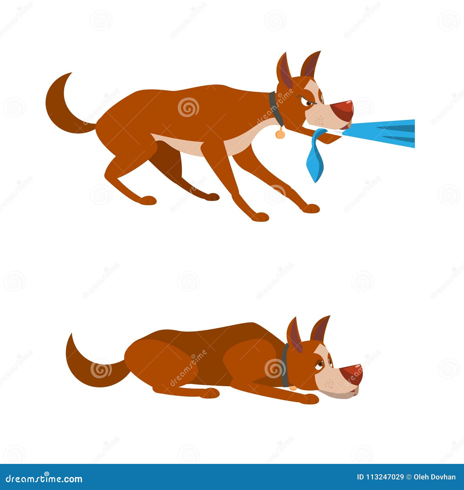Set of Poses for the Animation of the Dog Stock Vector - Illustration ...