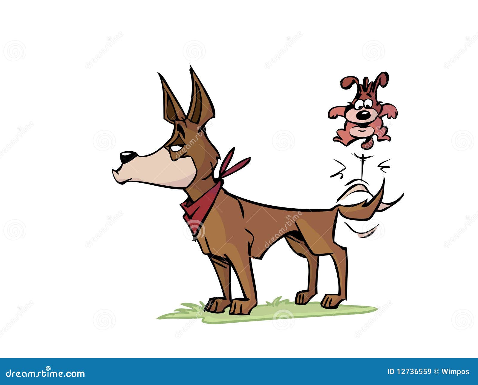 Set Of Cartoon Dogs With Happy Expressions, Vector | CartoonDealer.com ...