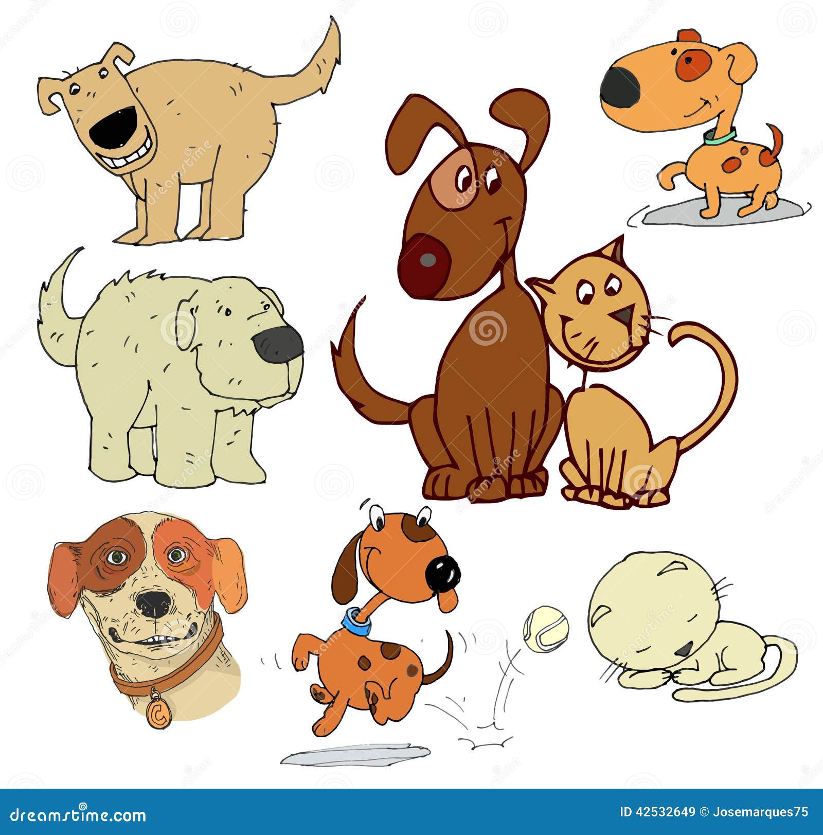 Cartoon dogs stock vector. Illustration of character - 42532649