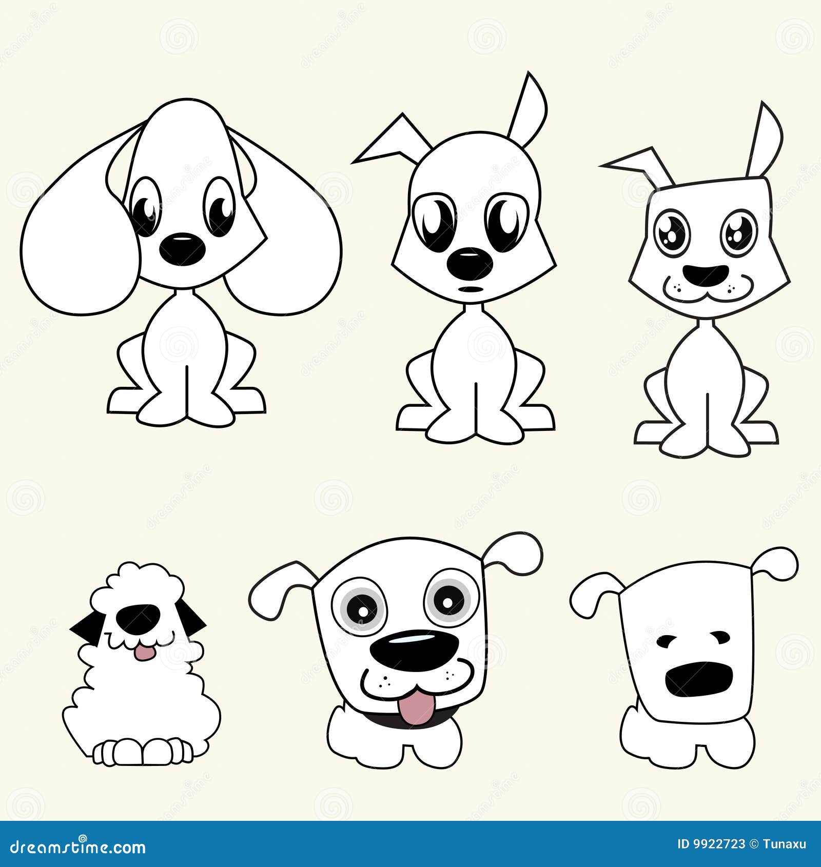 Cartoon dogs vector stock vector. Illustration of nice - 9922723