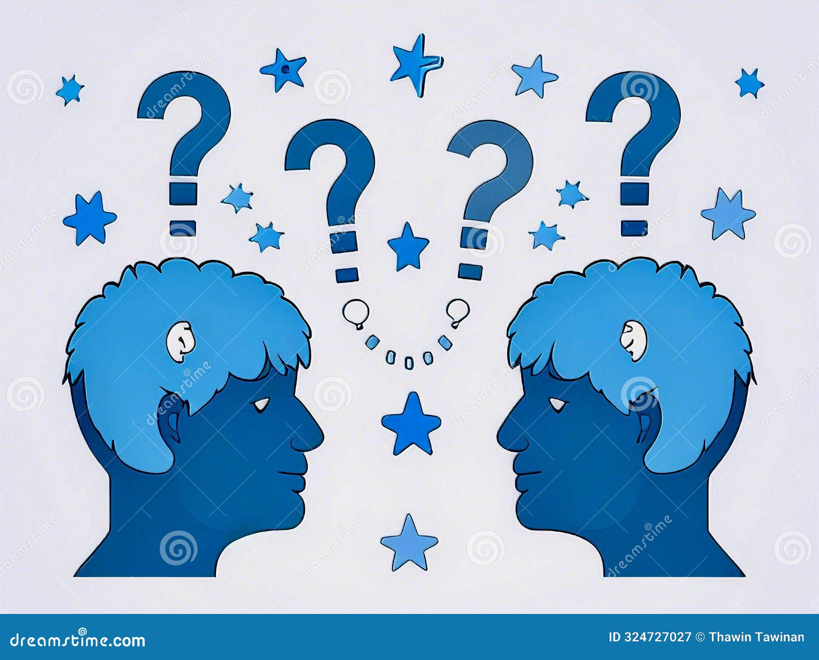 The Cartoon Is Doing Expressions Of Confusion, Doubt, Analytical ...