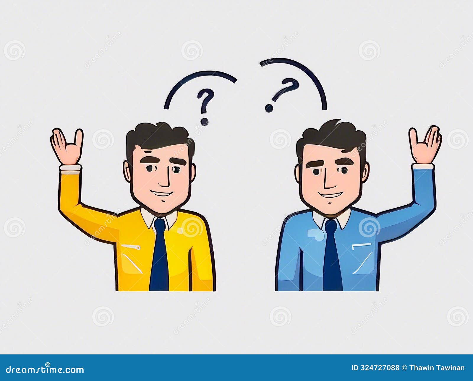 The Cartoon is Doing Expressions of Confusion, Doubt, Analytical ...