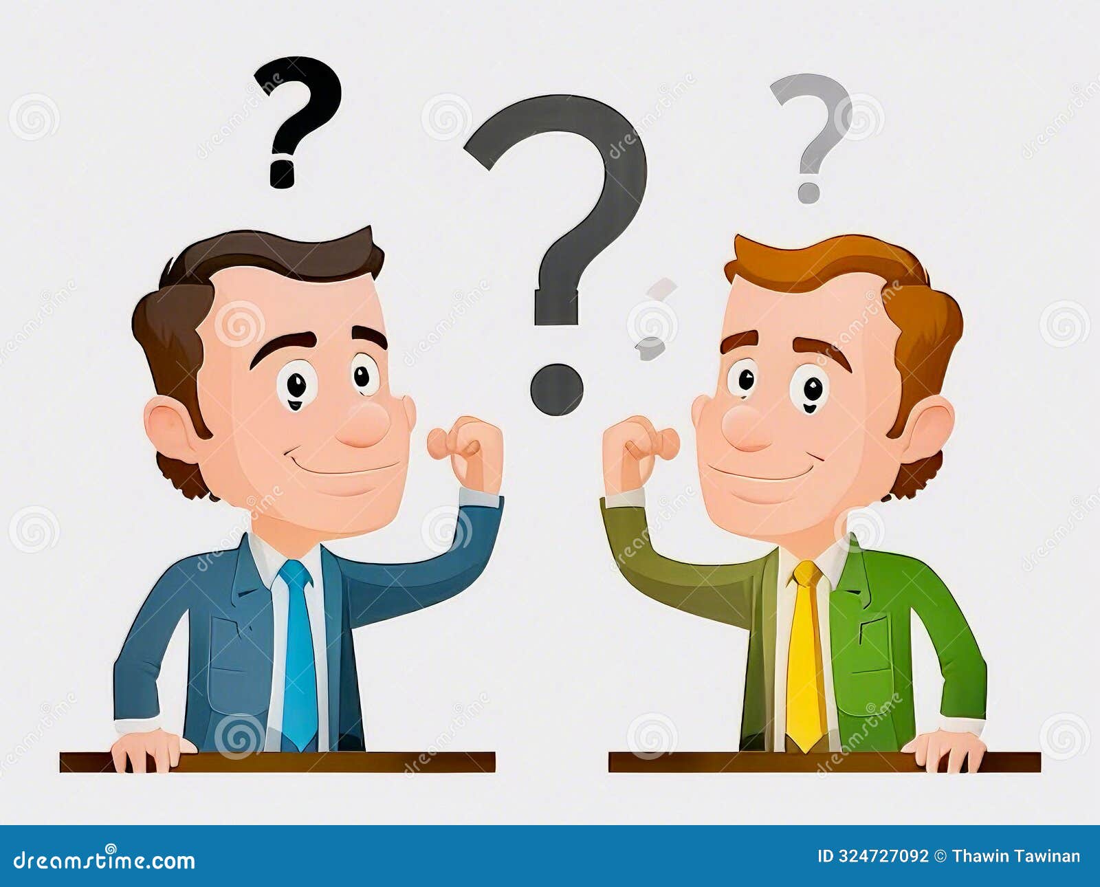 The Cartoon is Doing Expressions of Confusion, Doubt, Analytical ...