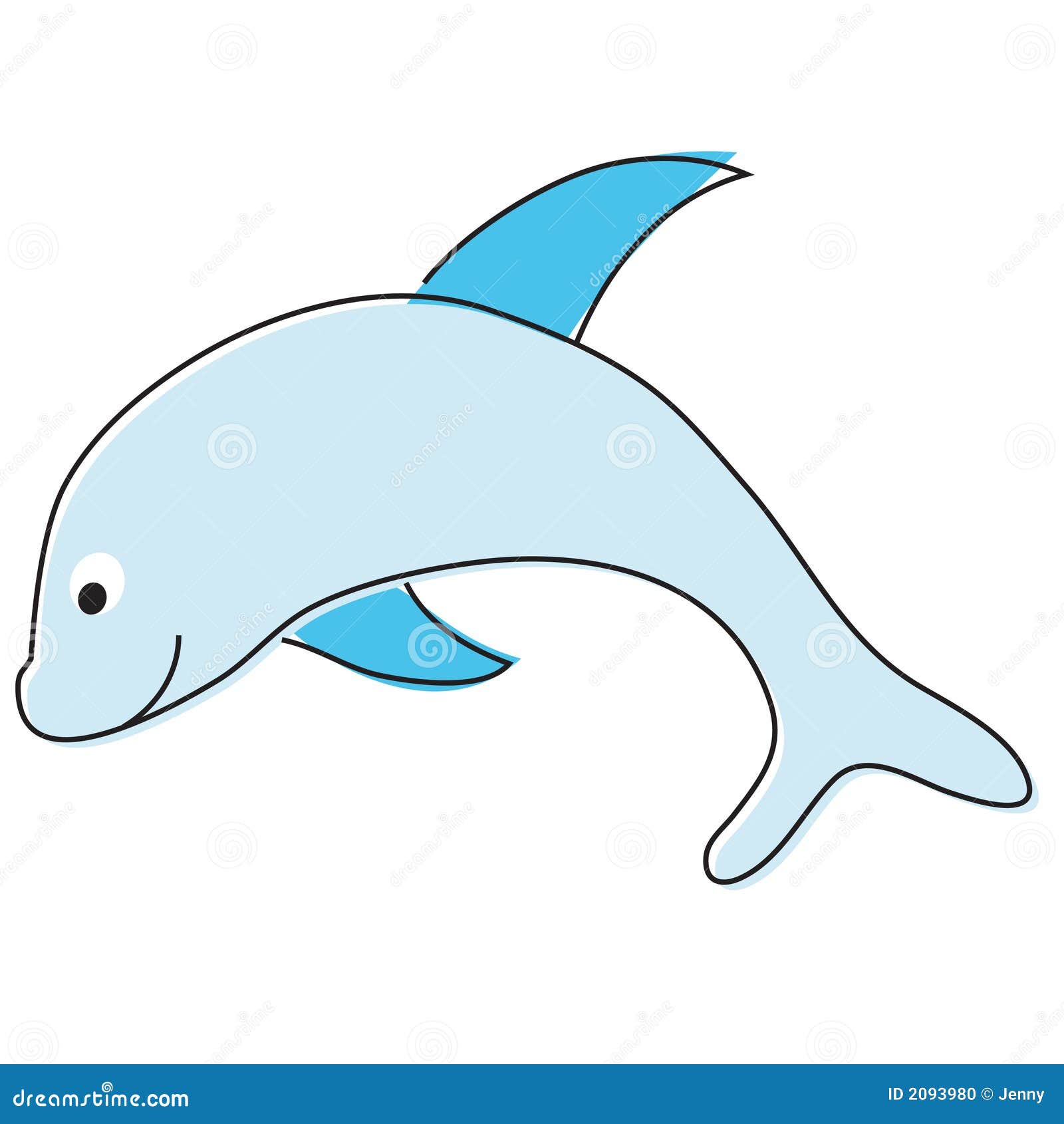 Cartoon Dolphin stock illustration. Illustration of aquarium - 2093980