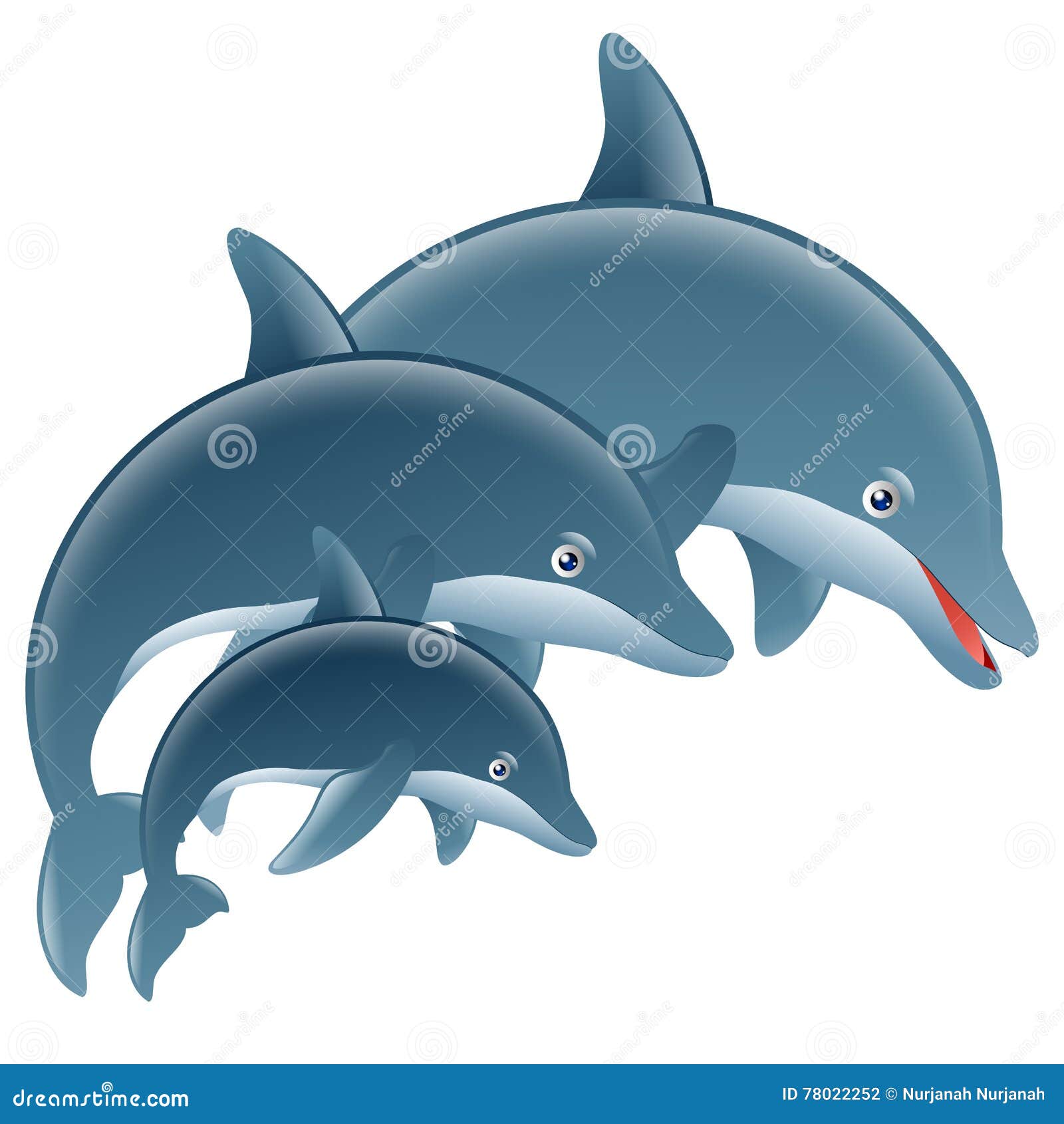 Cartoon dolphin jumping stock vector. Illustration of happy - 78022252
