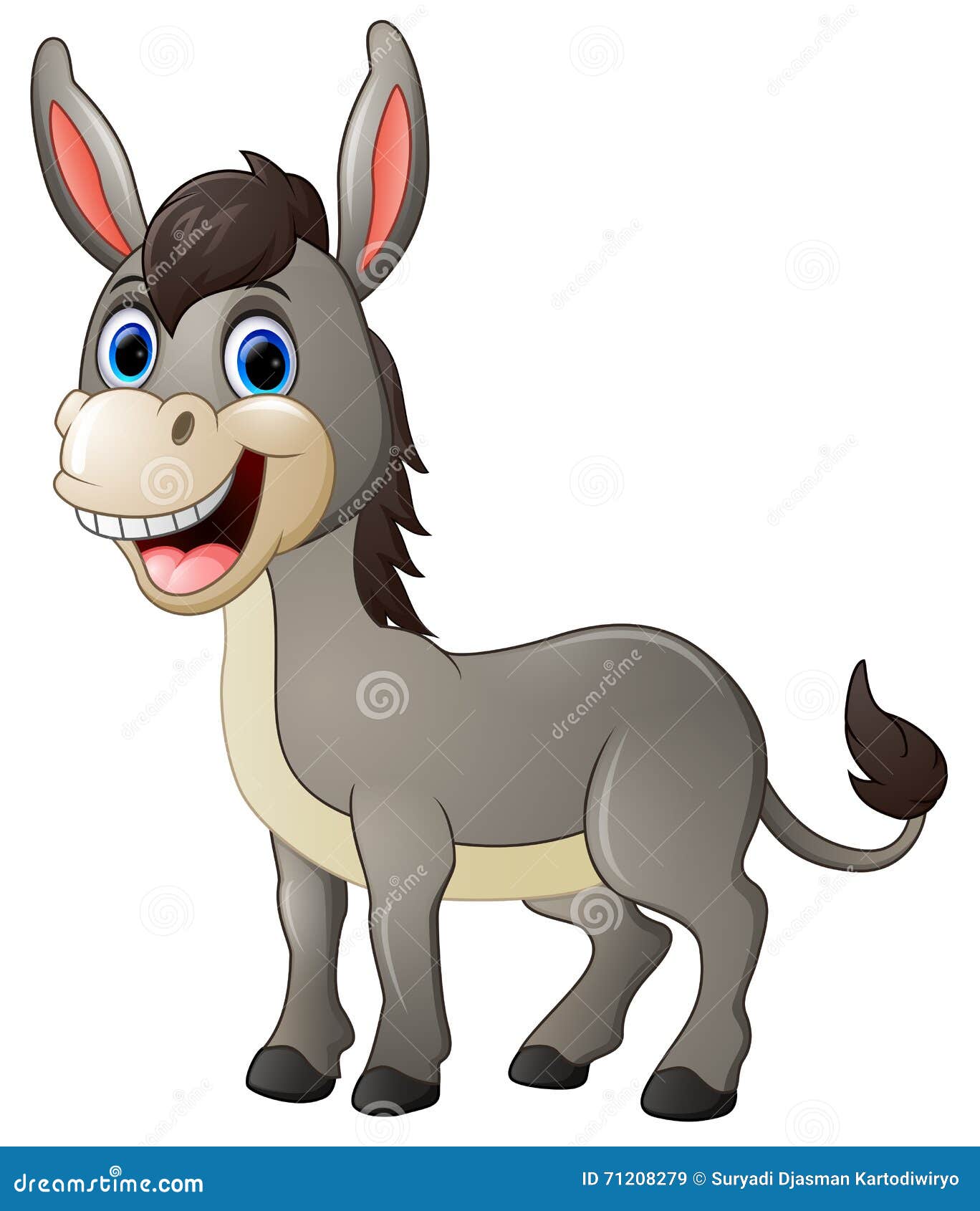 Cartoon Donkey Smile and Happy Stock Vector - Illustration of creature ... Cartoon Donkey Smile and Happy Stock Vector - Illustration of creature ...