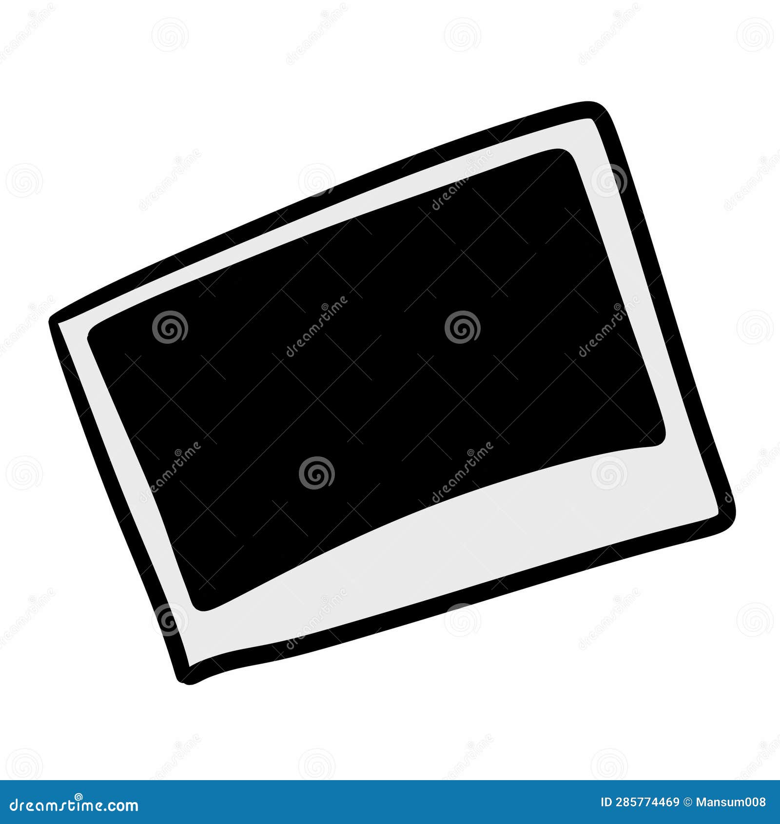 Art Cartoon Doodle of a Blank Note Card Stock Illustration ...