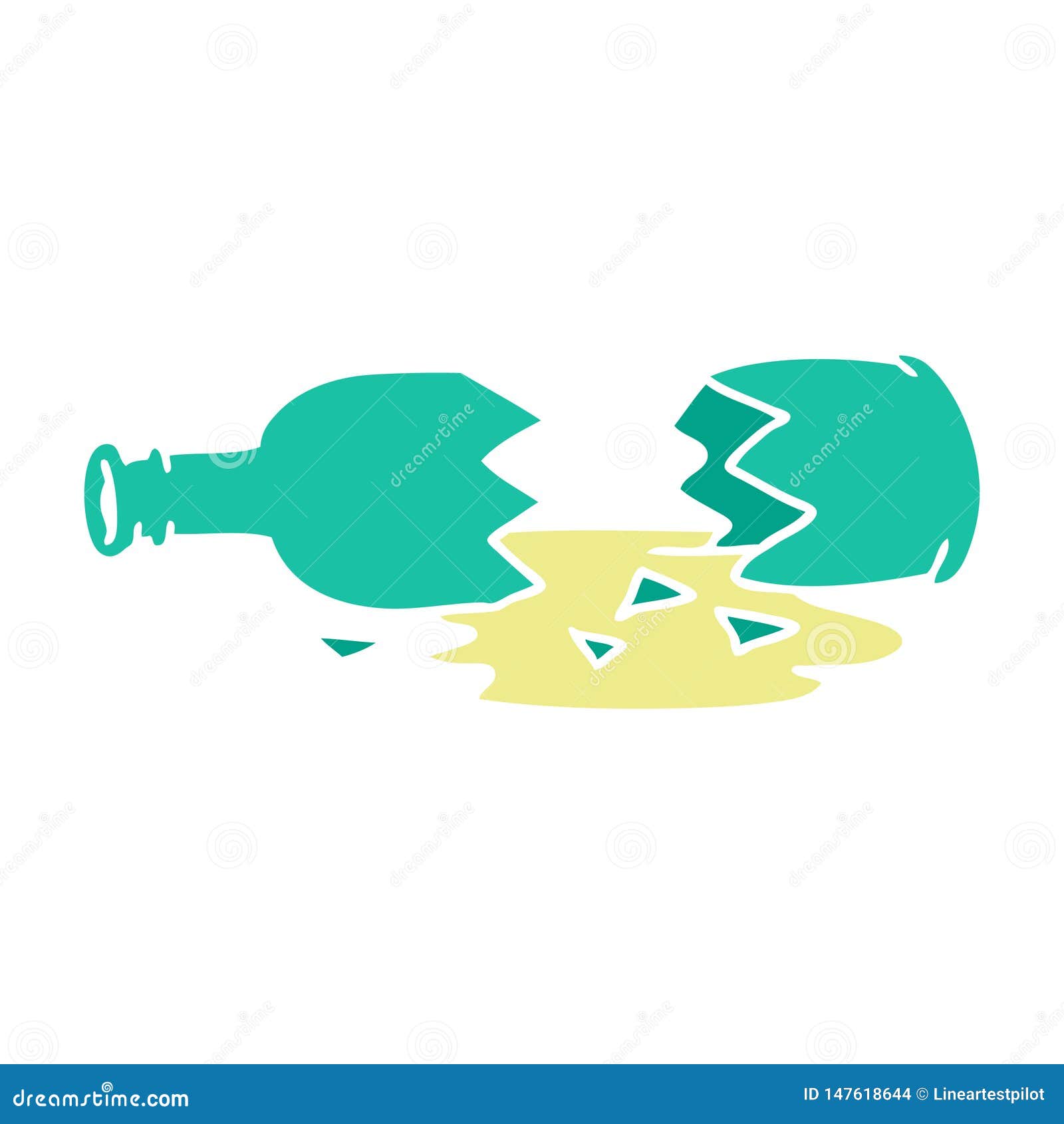Cartoon Doodle of a Broken Bottle Stock Vector - Illustration of ...