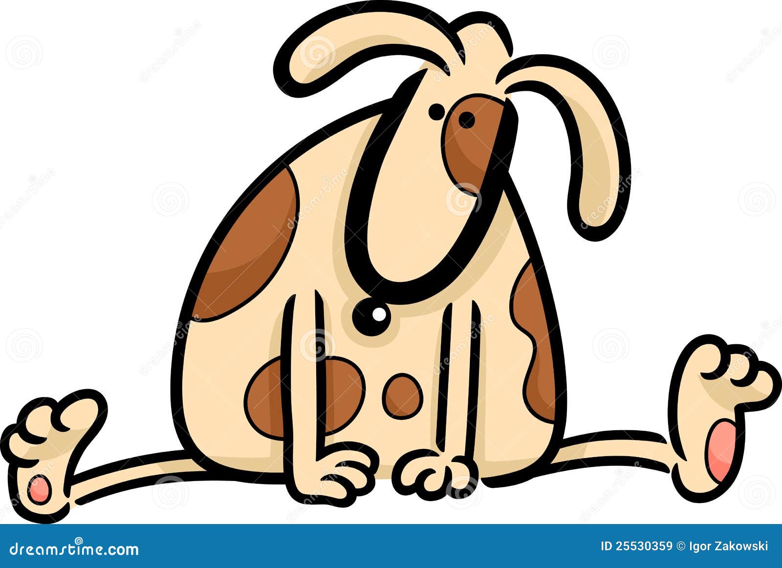 Cartoon Doodle of Cute Spotted Dog Stock Vector - Illustration of ...