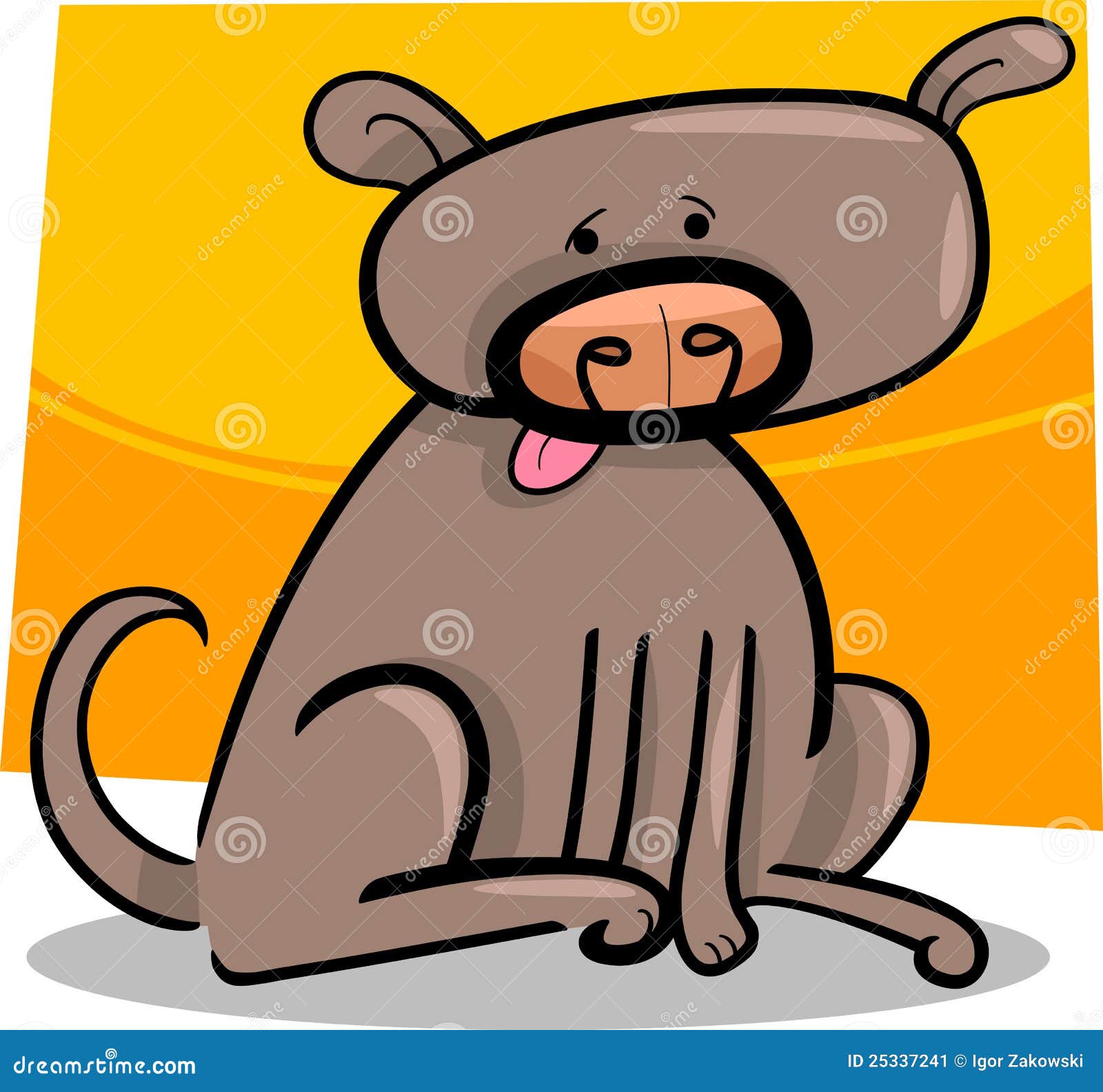Cartoon doodle of dog stock vector. Illustration of happy - 25337241