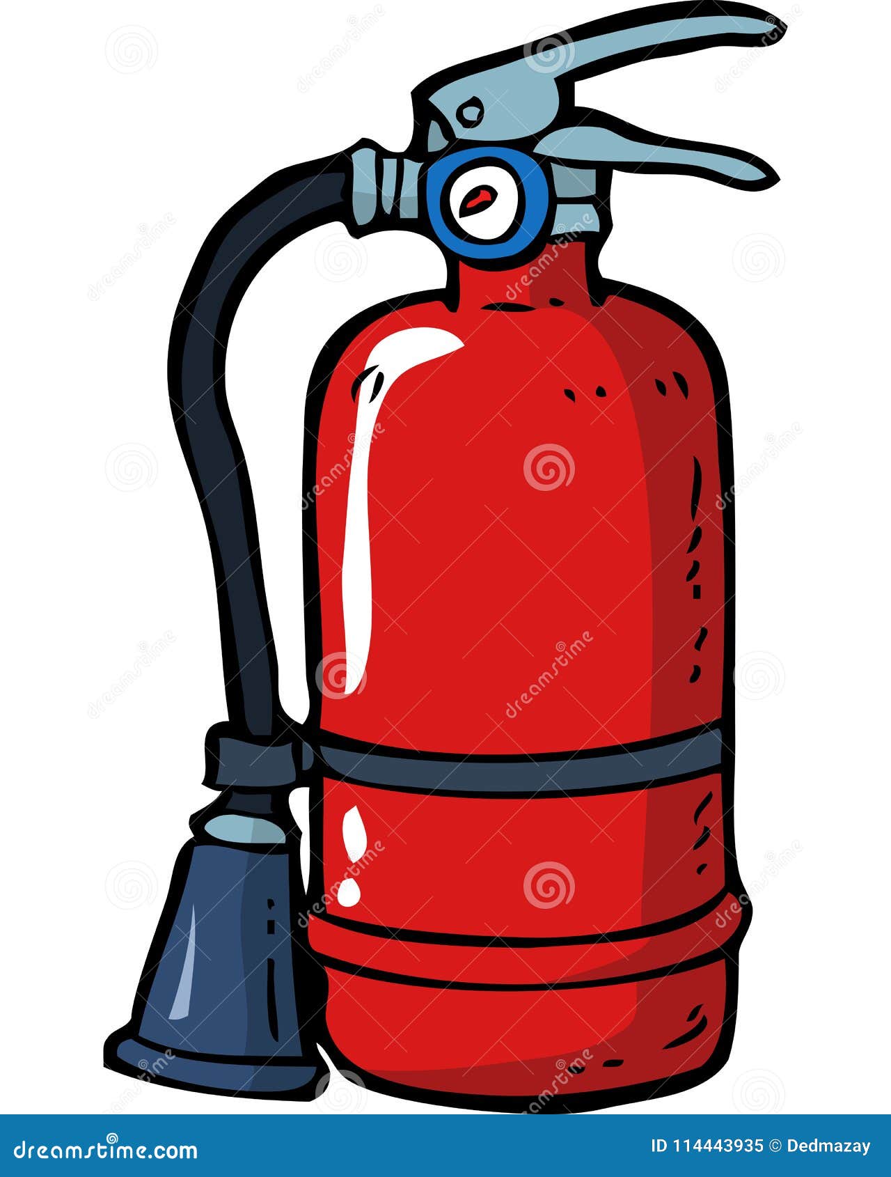 Doodle fire extinguisher stock vector. Illustration of firefighter ...
