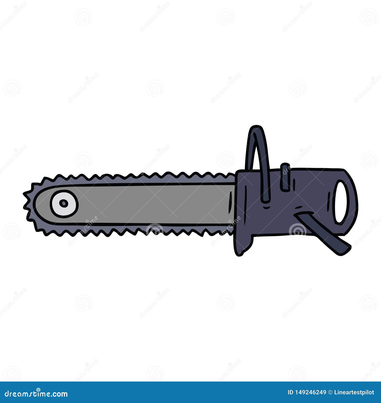 Cartoon Doodle Fo a Chain Saw Stock Vector - Illustration of cartoon ...