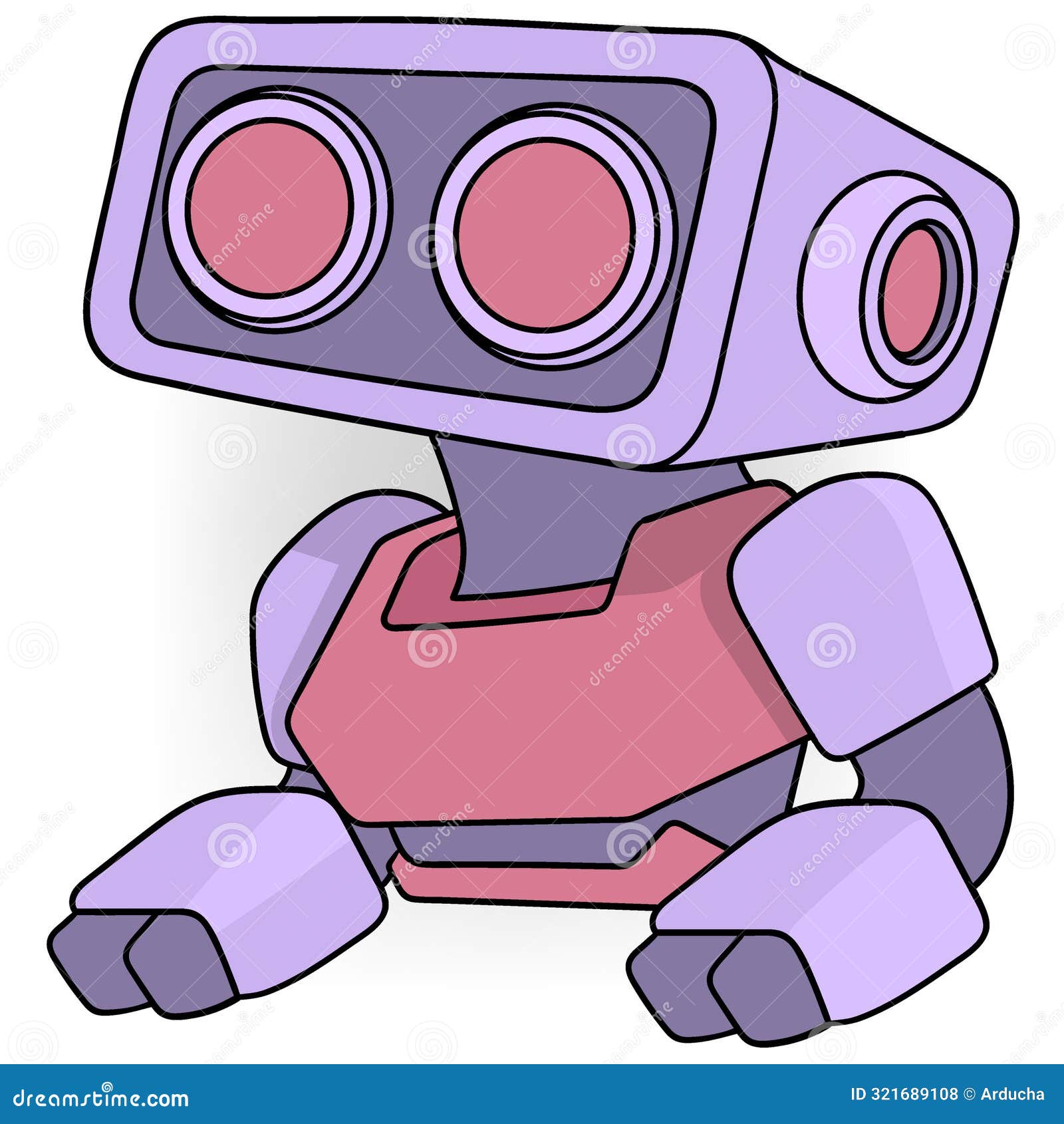 Cartoon Doodle of Future Artificial Intelligence Stock Vector ...