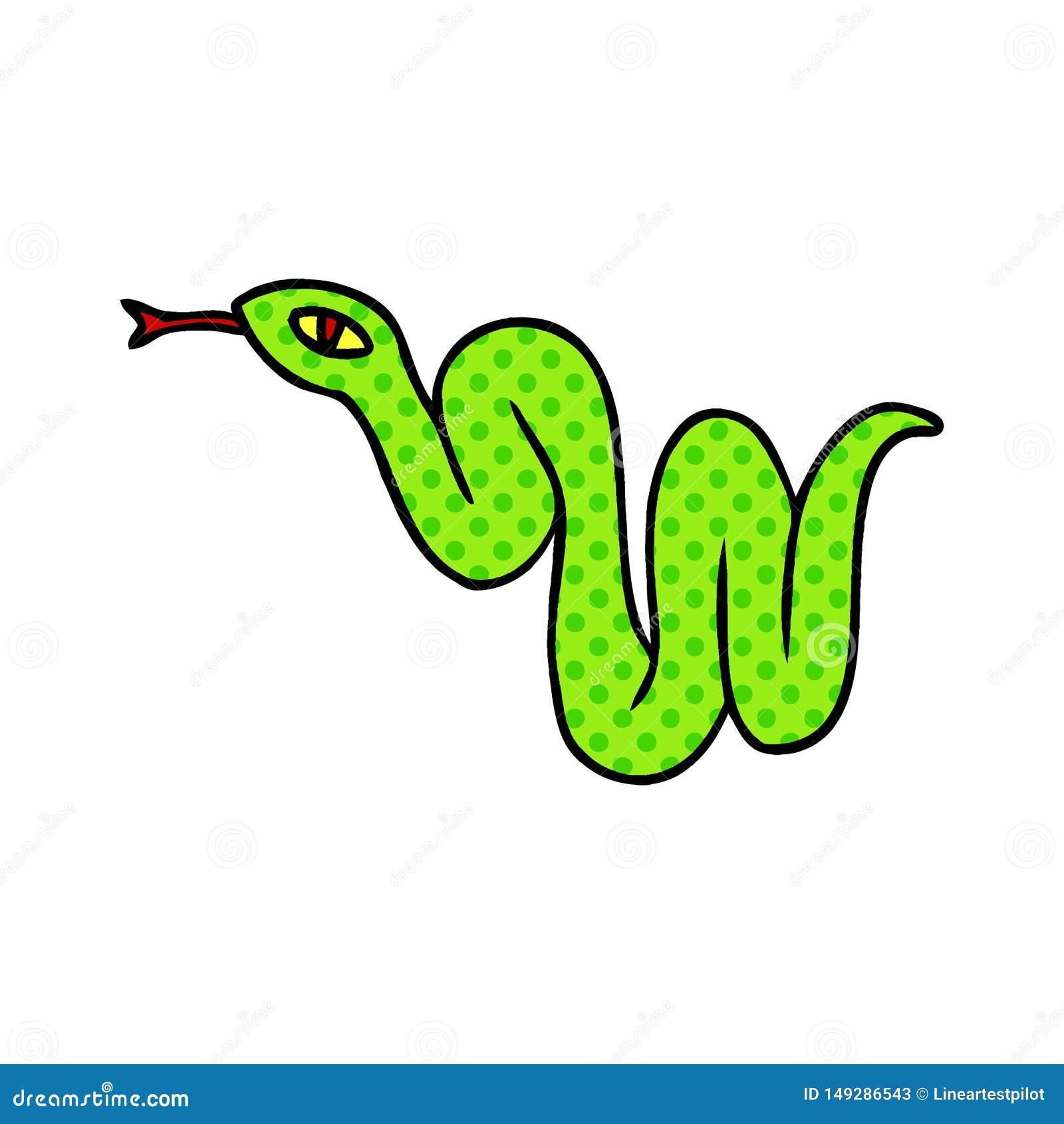 Cartoon Doodle of a Garden Snake Stock Vector - Illustration of snake ...