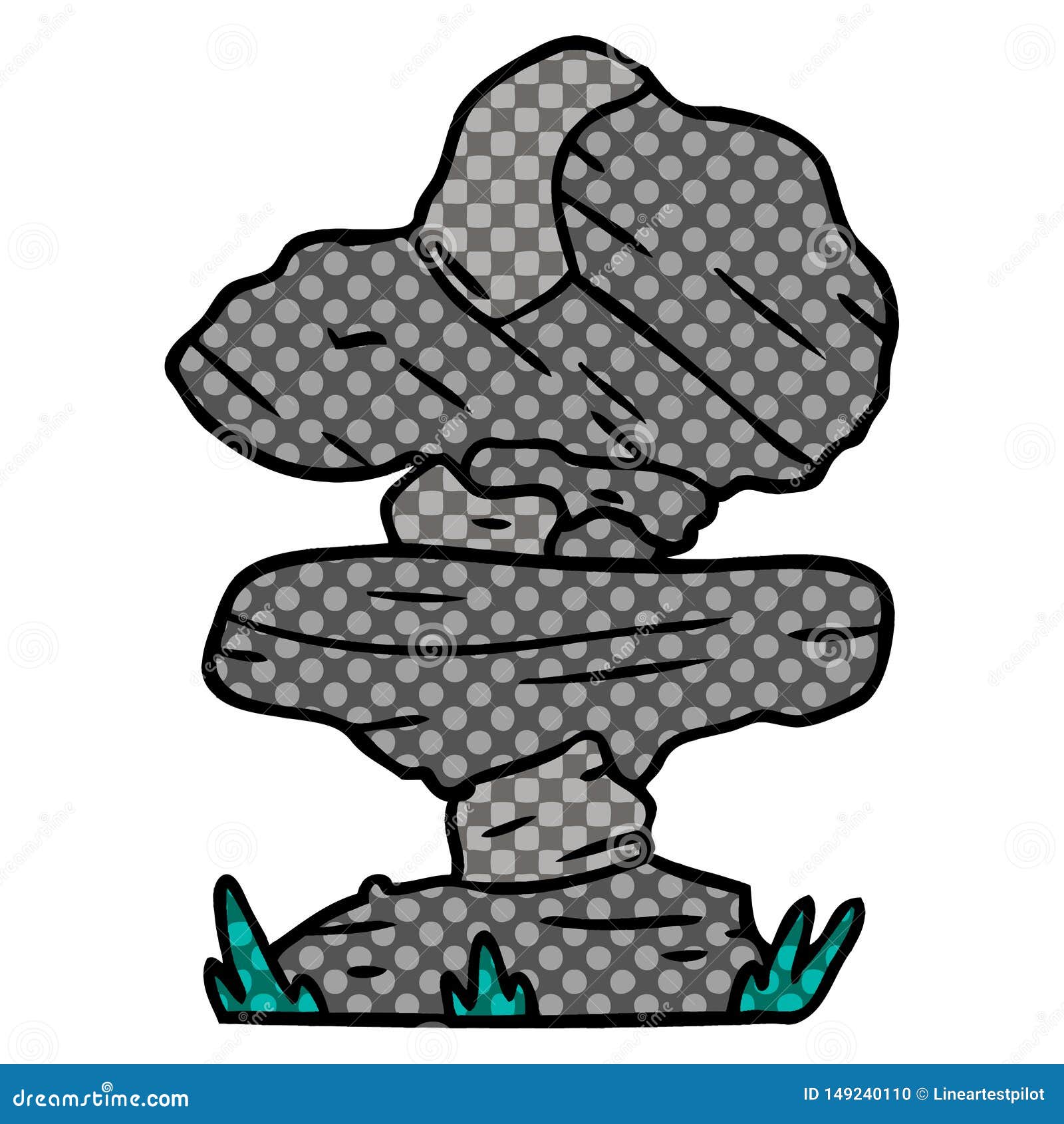 Cartoon Doodle of Grey Stone Boulders Stock Vector - Illustration of ...