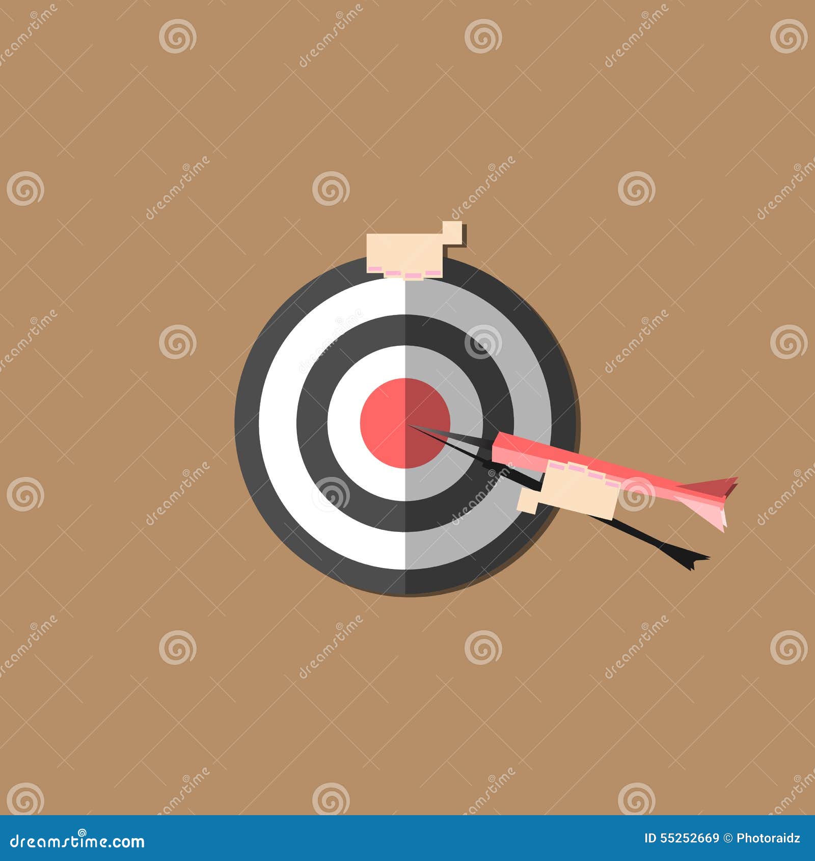 Cartoon Doodle Hand are Target. Illustration Stock Illustration ...