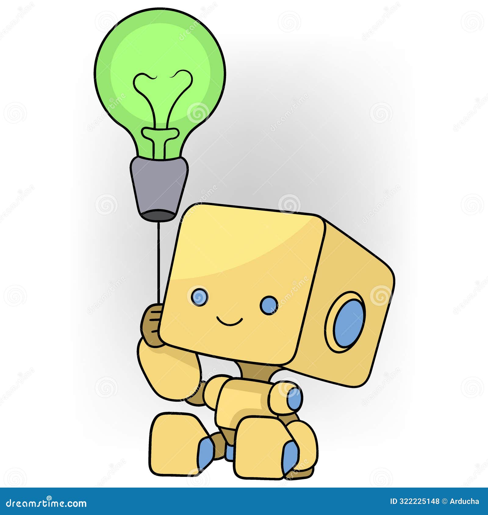 Cartoon Doodle Illustration of Modern Technology, Artificial ...