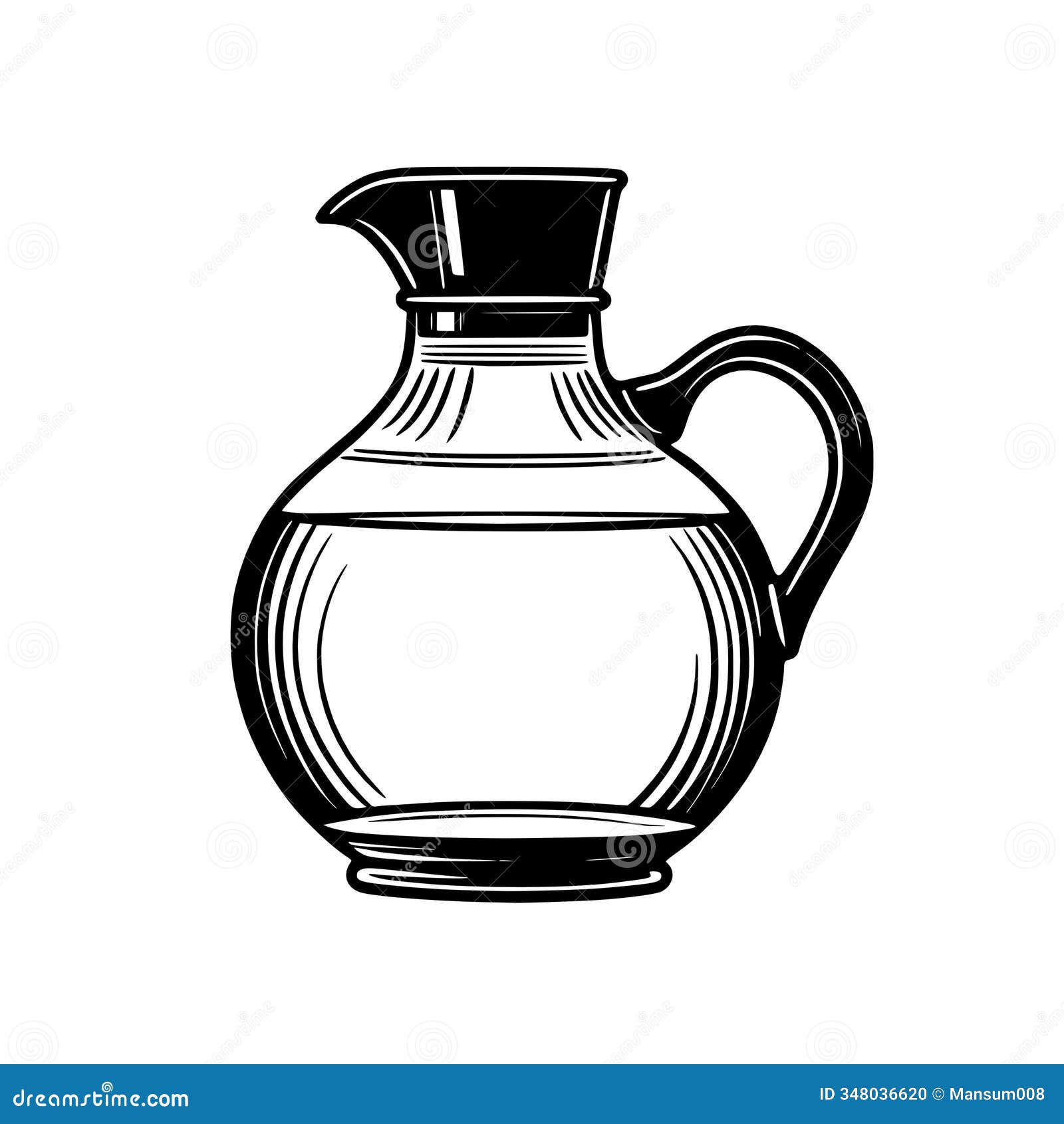Cartoon doodle jug of milk stock illustration. Illustration of drawn ...
