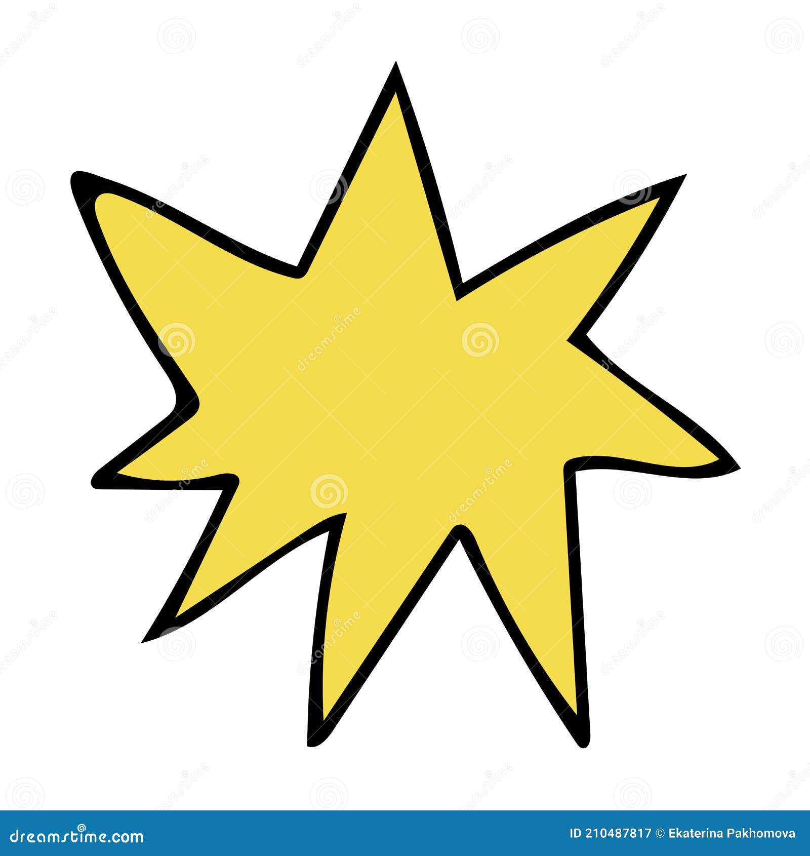 Cartoon Doodle Linear Explosion Isolated Stock Vector - Illustration of ...