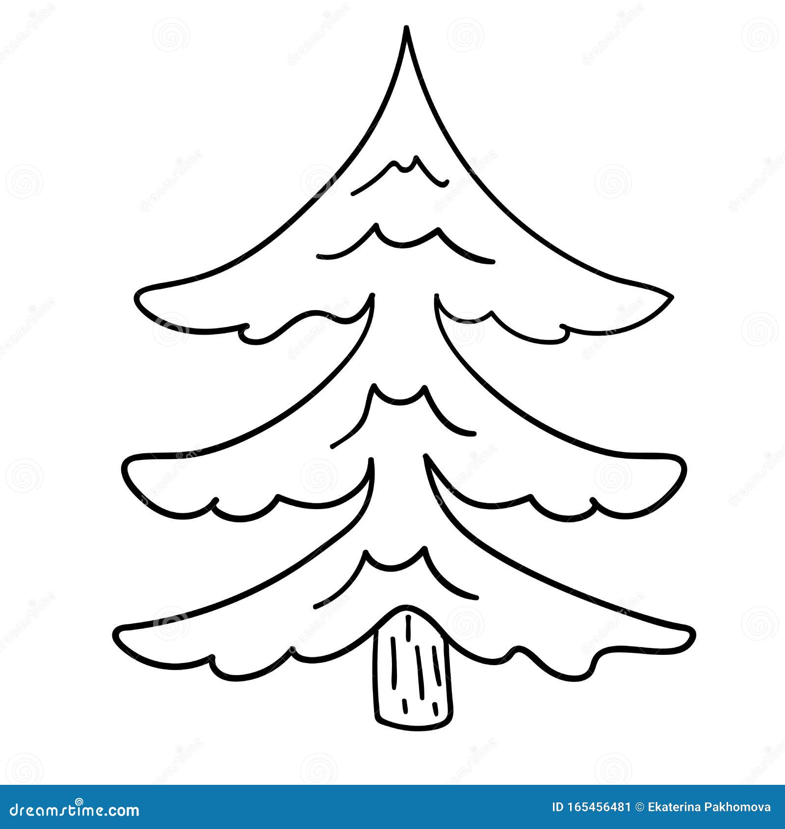 Cartoon Spruce Tree