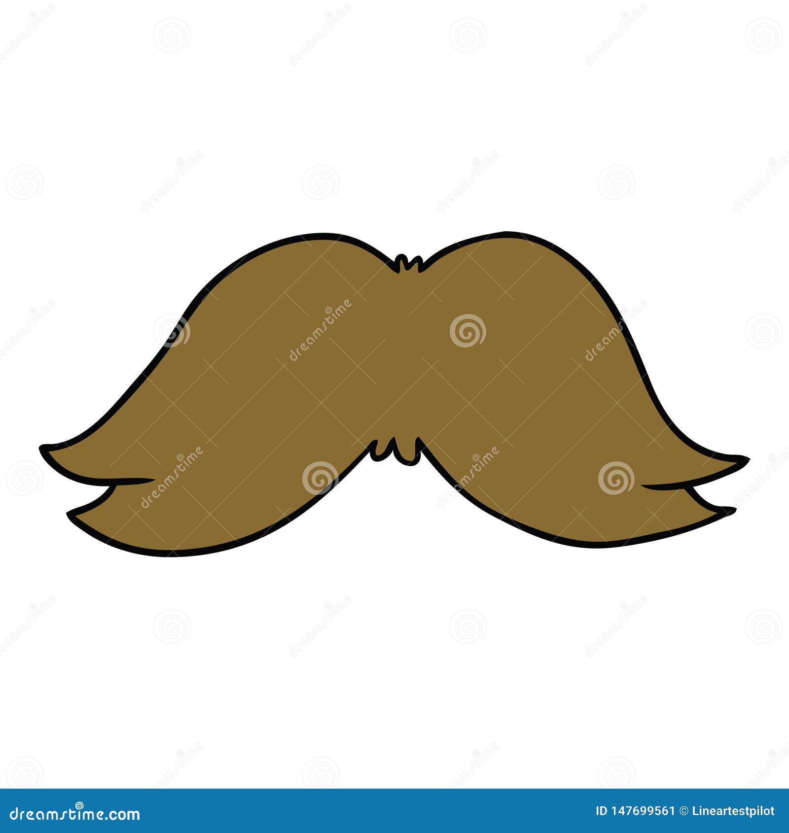 Cartoon Doodle of a Mans Moustache Stock Vector - Illustration of ...