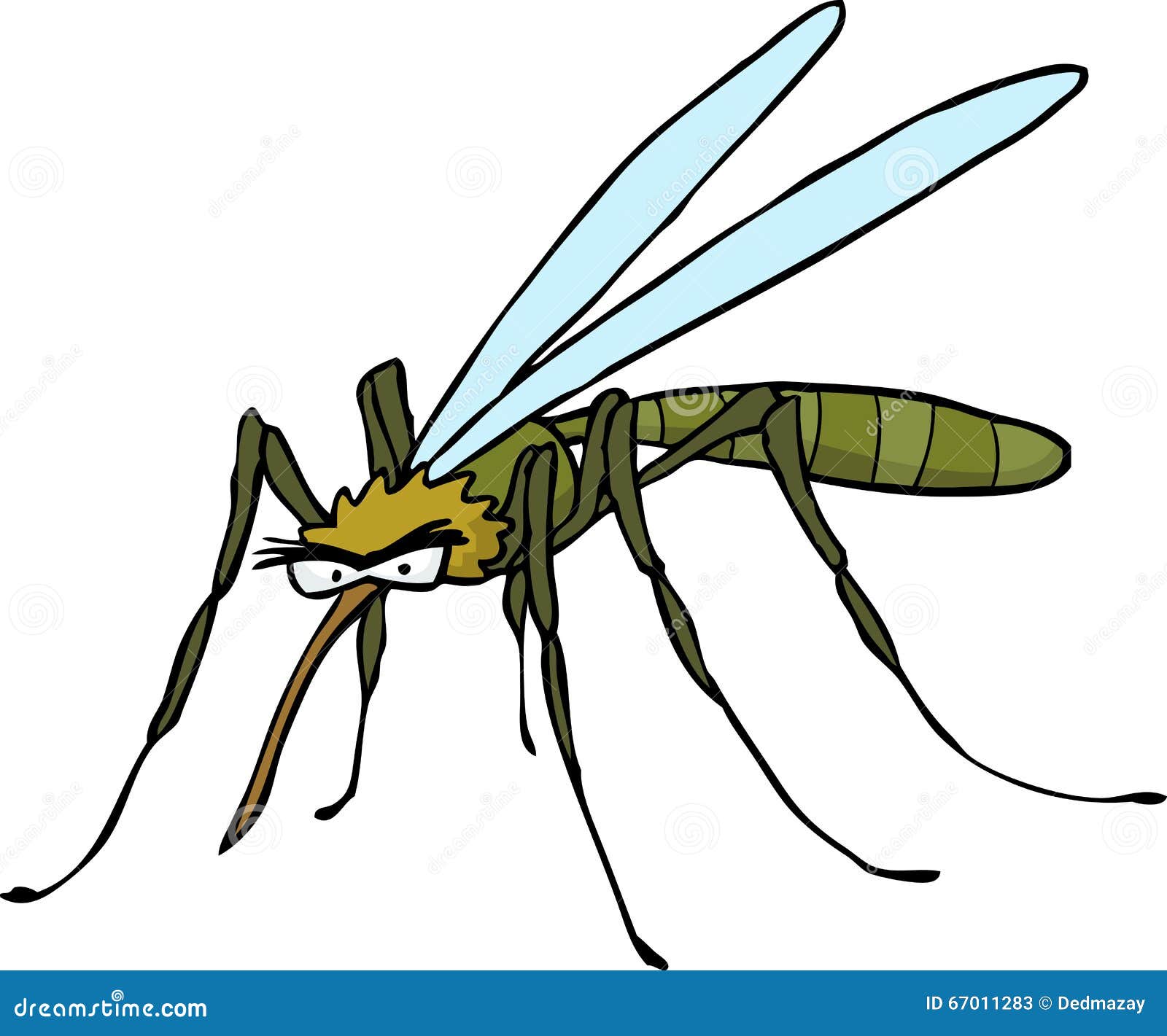 Cartoon doodle mosquito stock vector. Illustration of nasty - 67011283