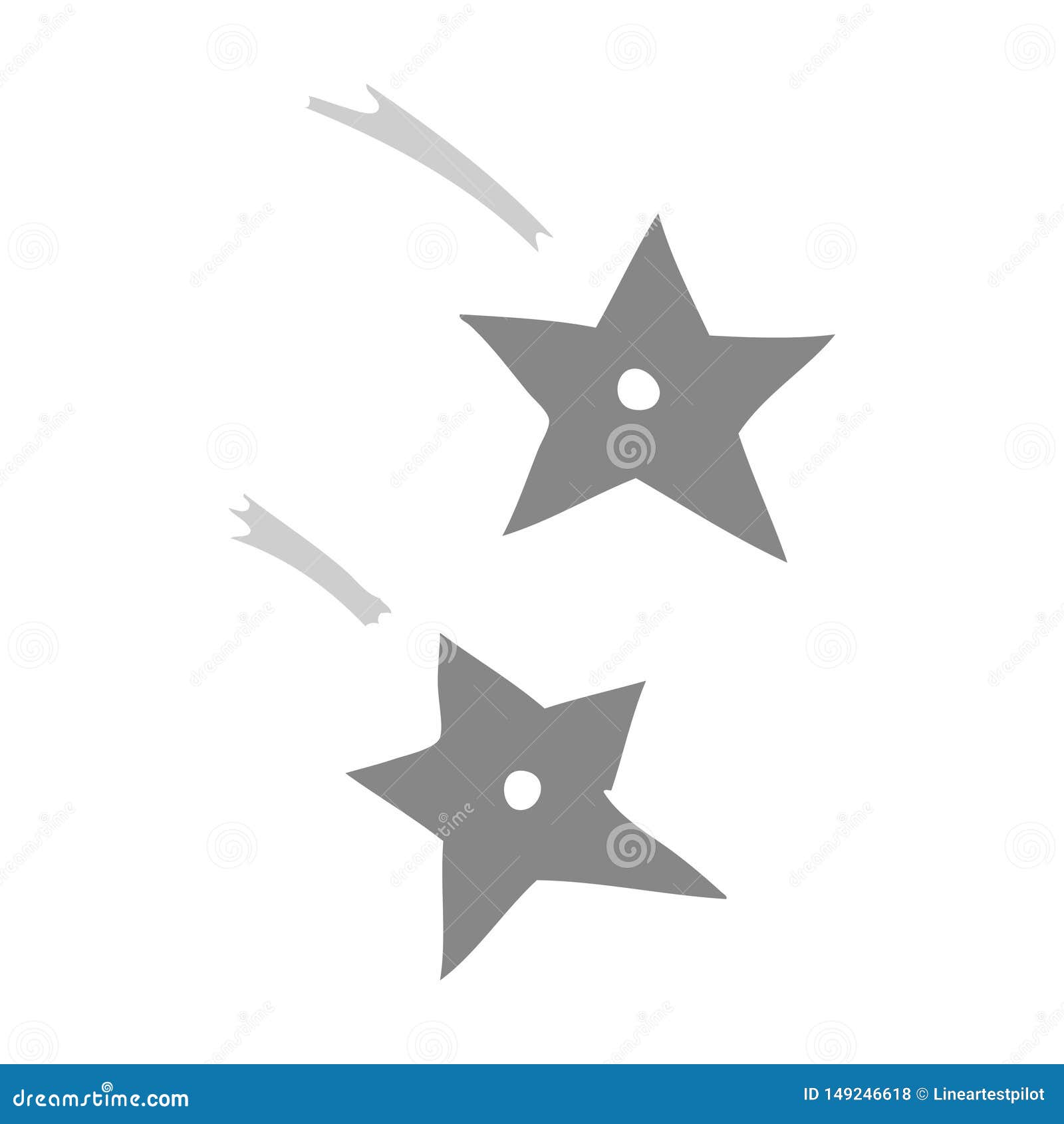 Cartoon Doodle of Ninja Throwing Stars Stock Vector - Illustration of ...