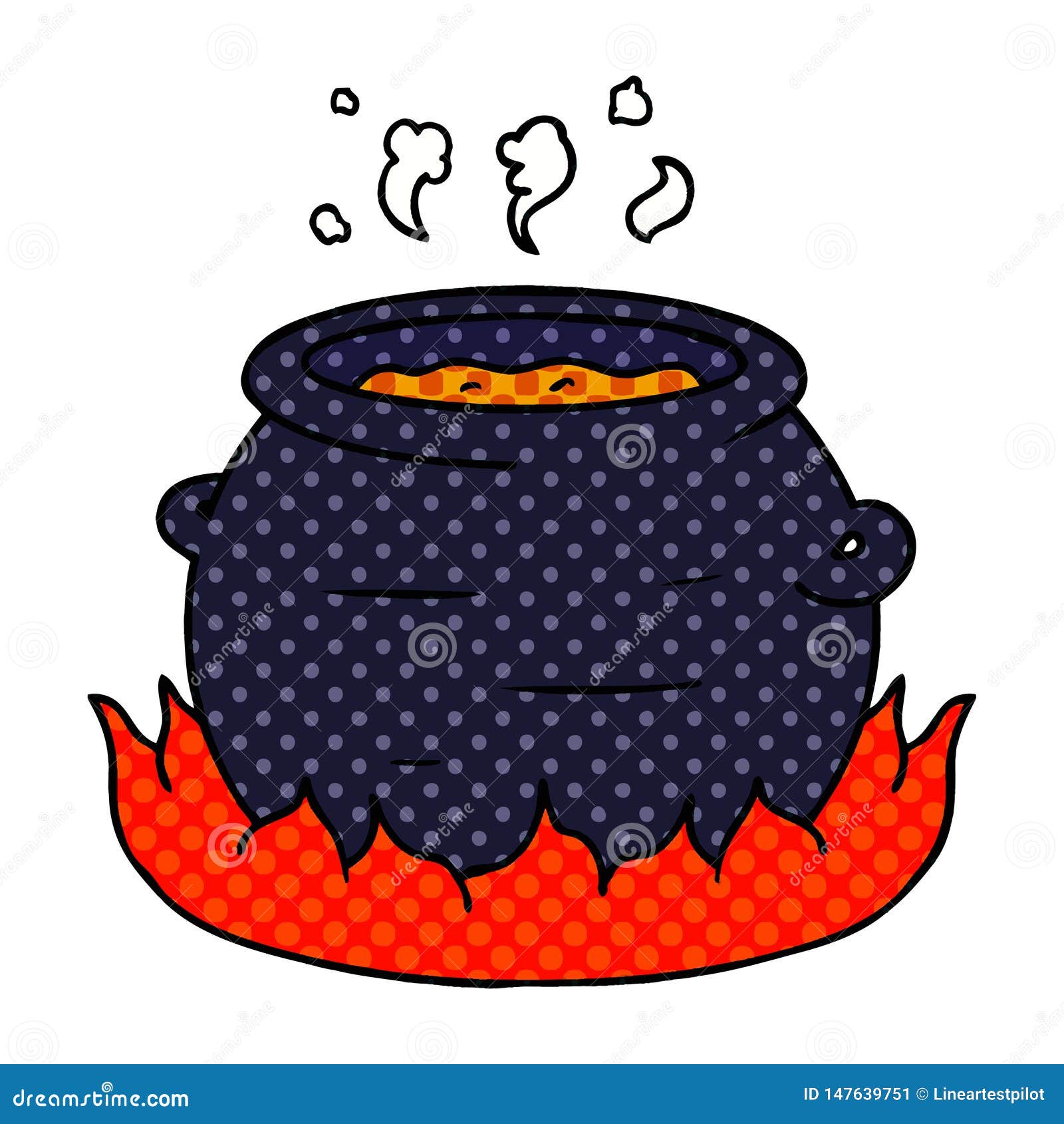 Cartoon Doodle of a Pot of Stew Stock Vector - Illustration of cauldron ...