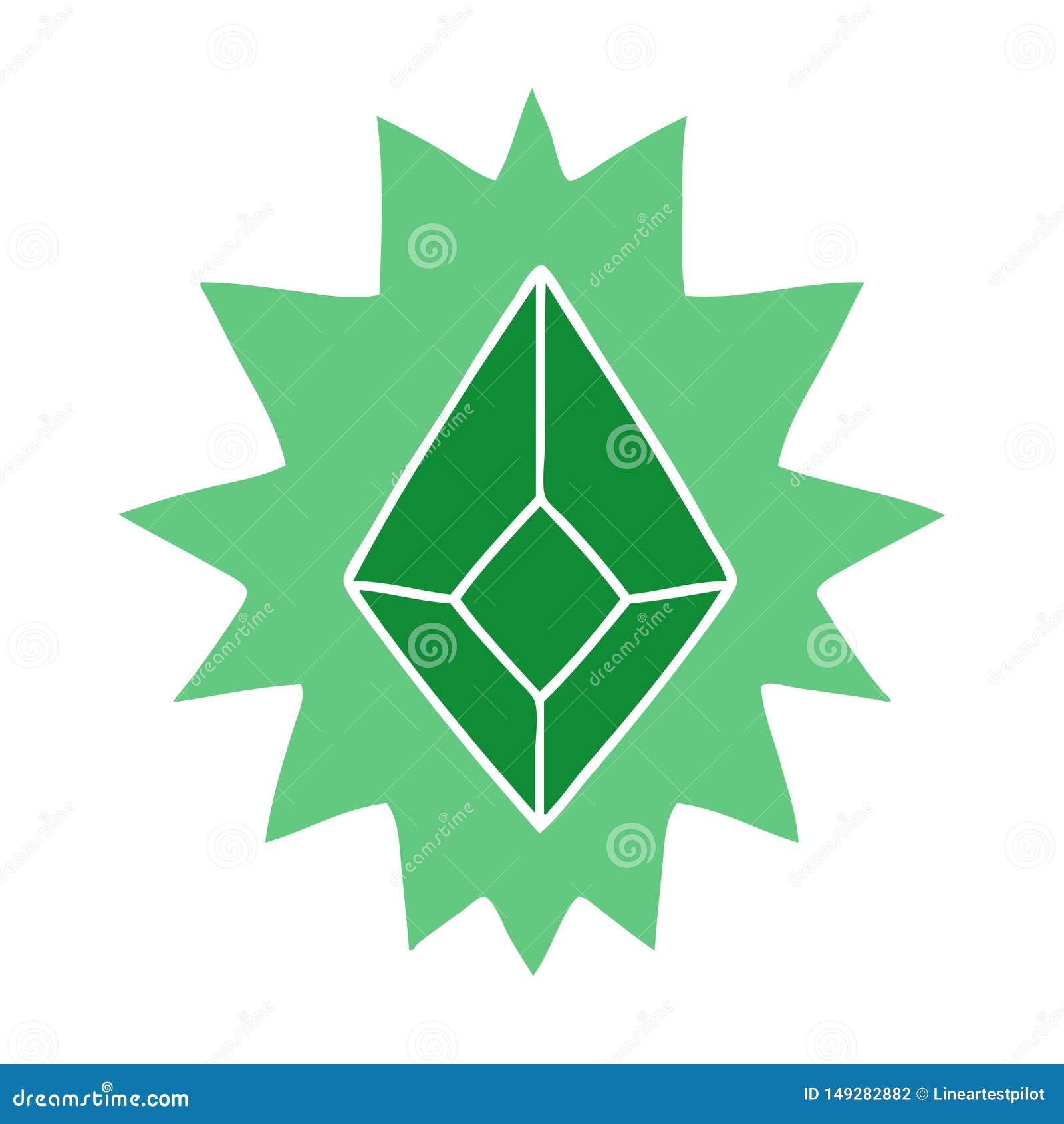 Cartoon Doodle of a Red Bright Jewel Stock Vector - Illustration of ...