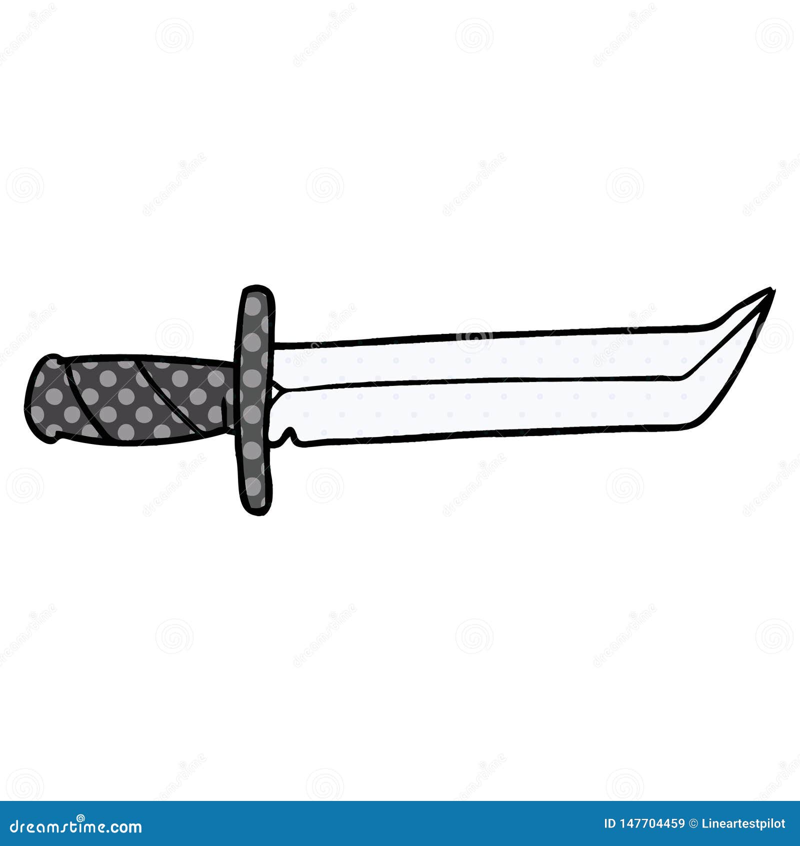 Cartoon Doodle of a Short Dagger Stock Vector - Illustration of weapon ...