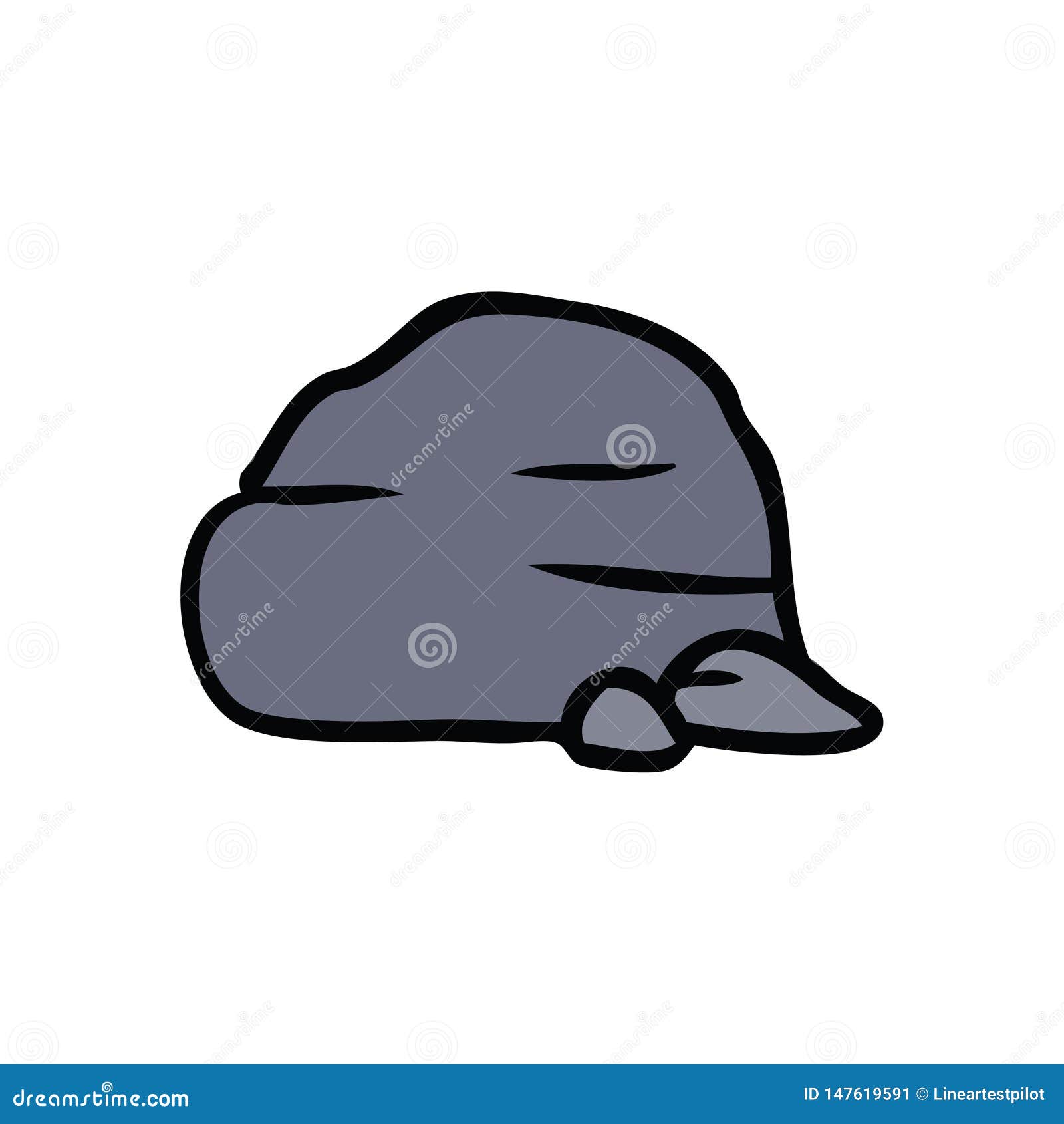 Cartoon Doodle of Stone and Pebbles Stock Vector - Illustration of ...