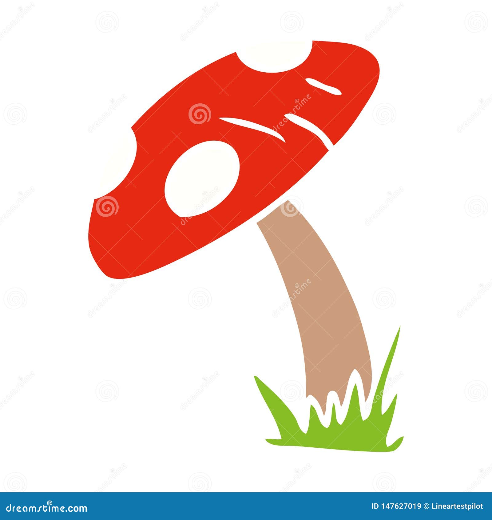 Cartoon Doodle of a Toad Stool Stock Vector - Illustration of doodle ...
