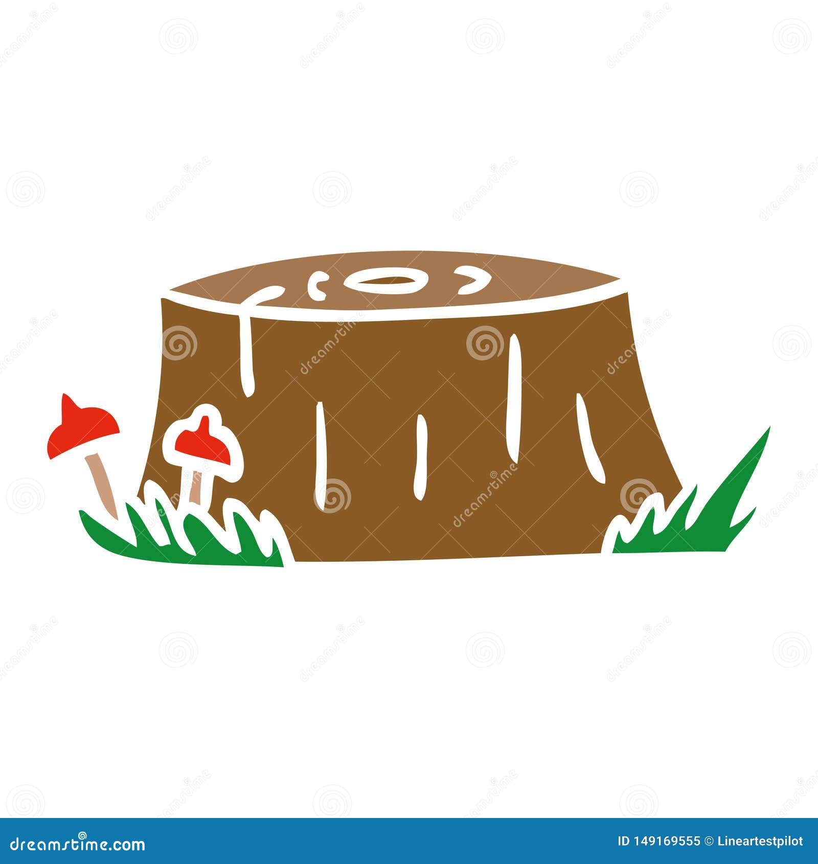 Cartoon Doodle of a Tree Log Stock Vector - Illustration of cartoon ...