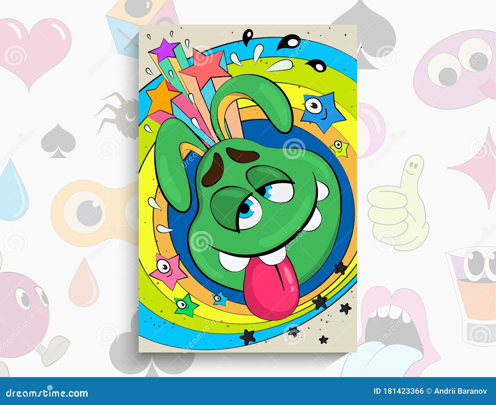 Doodles Monster Pixel 8-bit Pattern, Cute Doodle Set Cartoon Vector ...