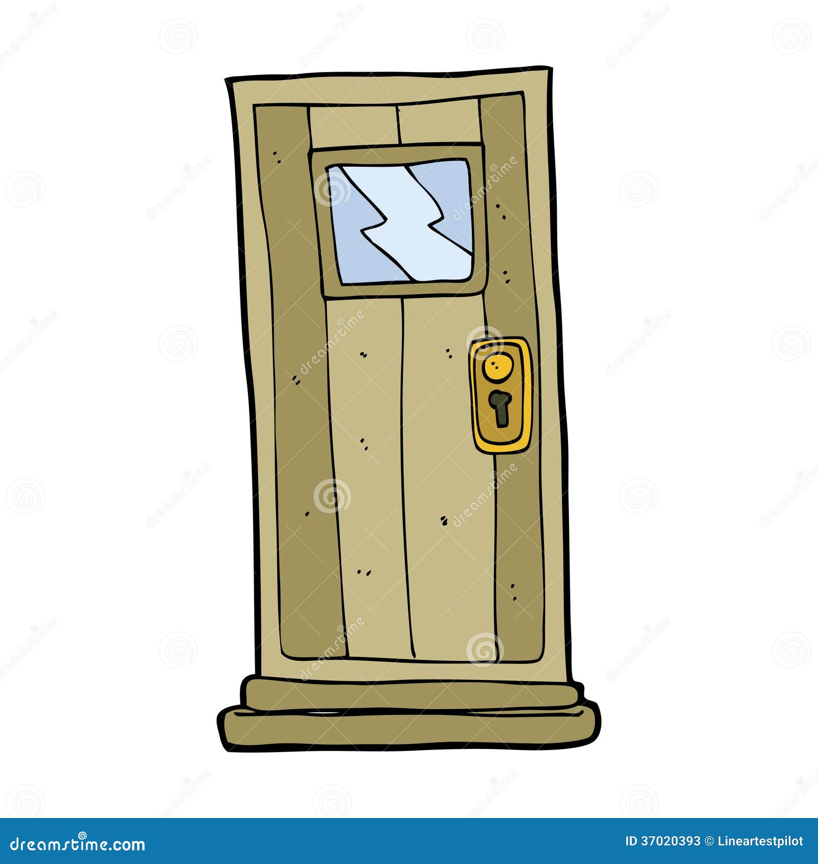 Cartoon door stock vector. Illustration of drawing, cheerful - 37020393