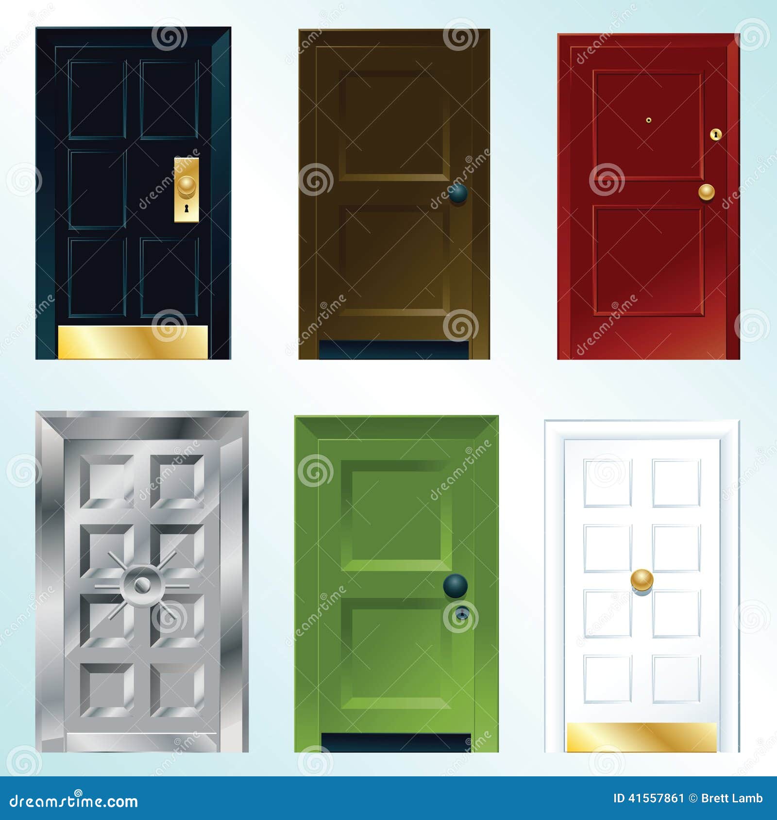 Cartoon Doors stock illustration. Illustration of frame - 41557861
