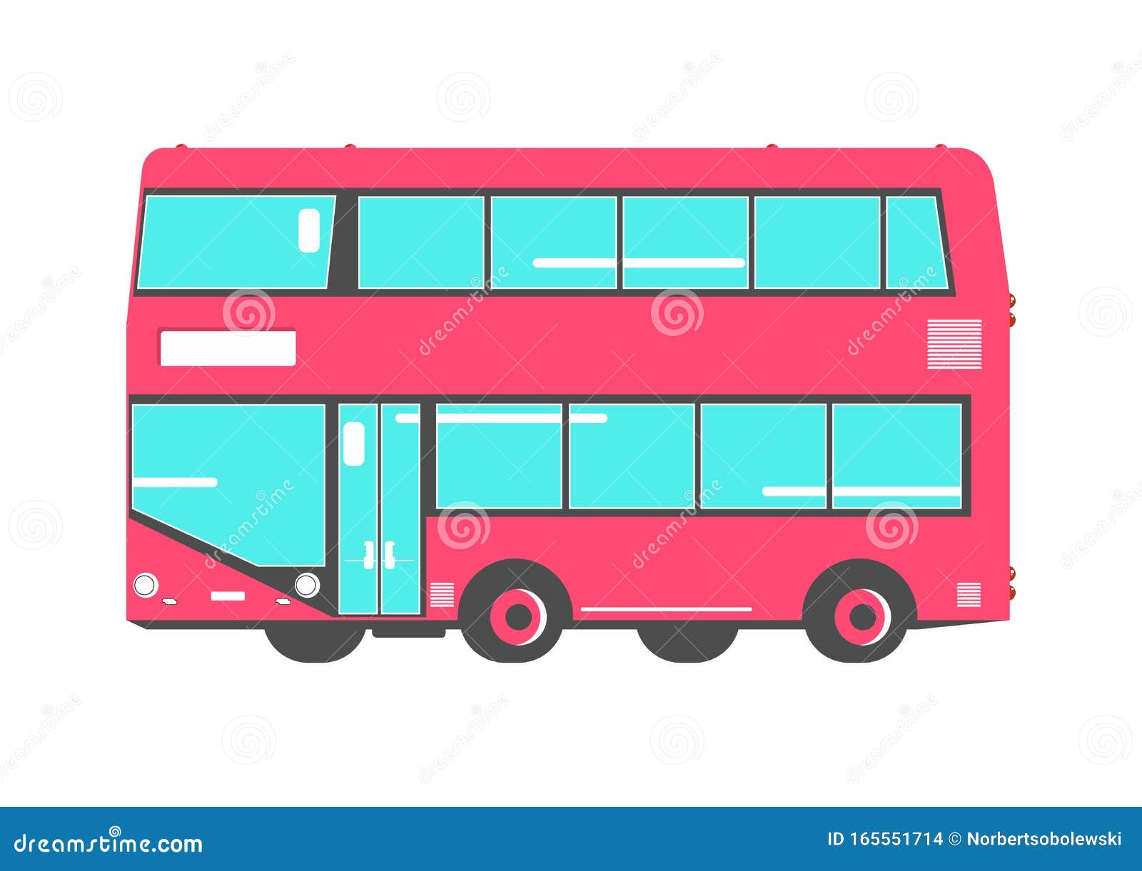 Cartoon double decker bus. stock vector. Illustration of transportation ...